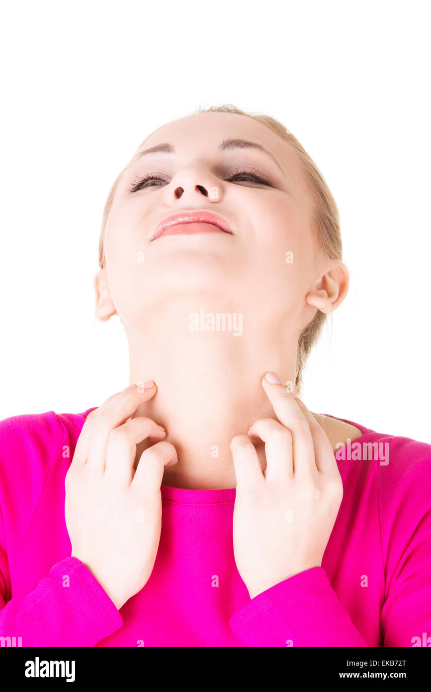 Female hand scratching face young hi-res stock photography and images ...
