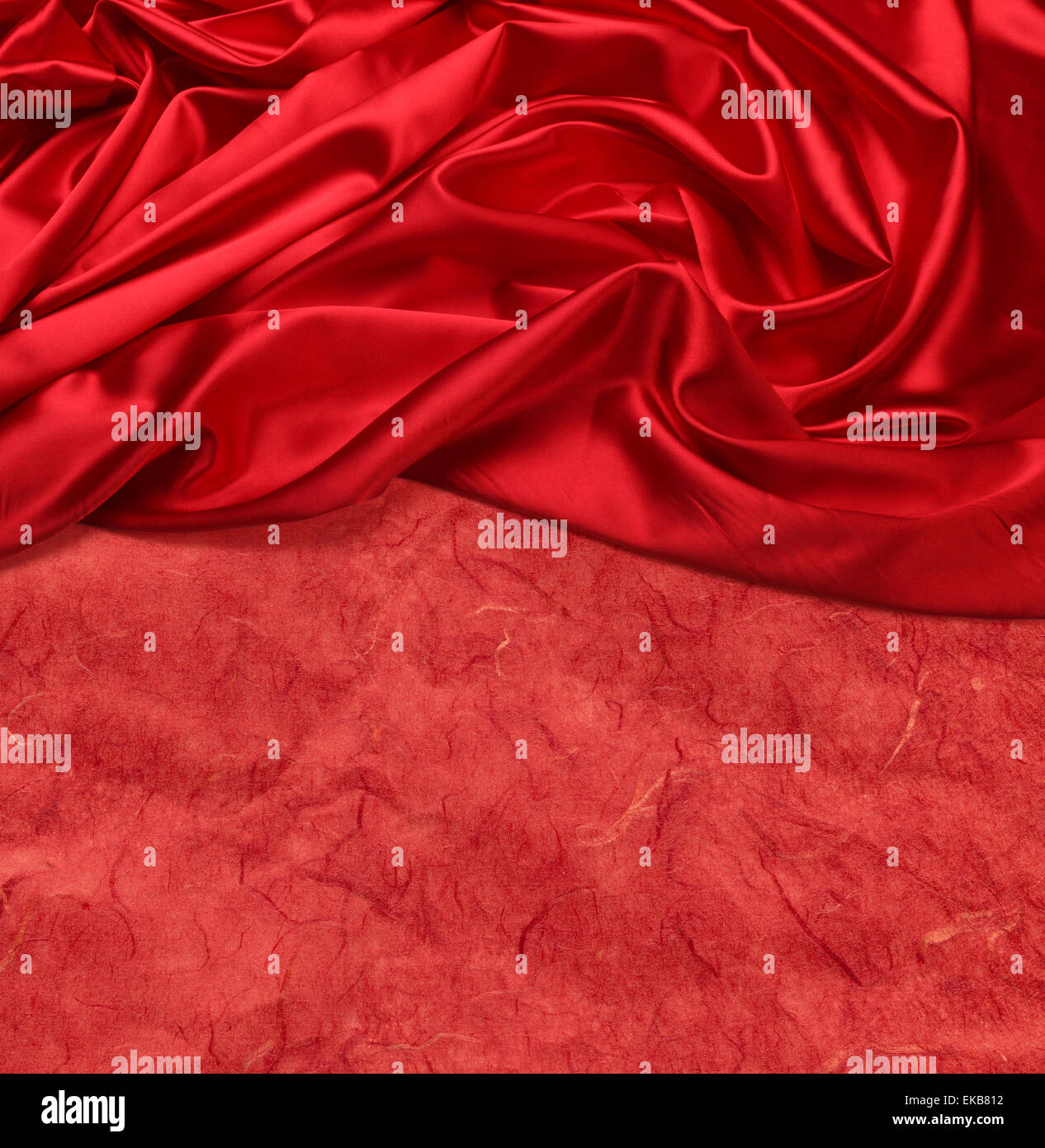 red silk fabric background Stock Photo - Alamy