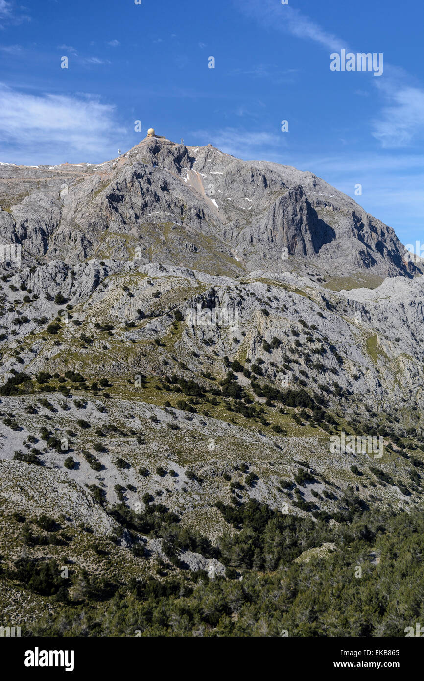Puig Major, highest mountain of Mallorca, Balearic Islands, Spain Stock ...