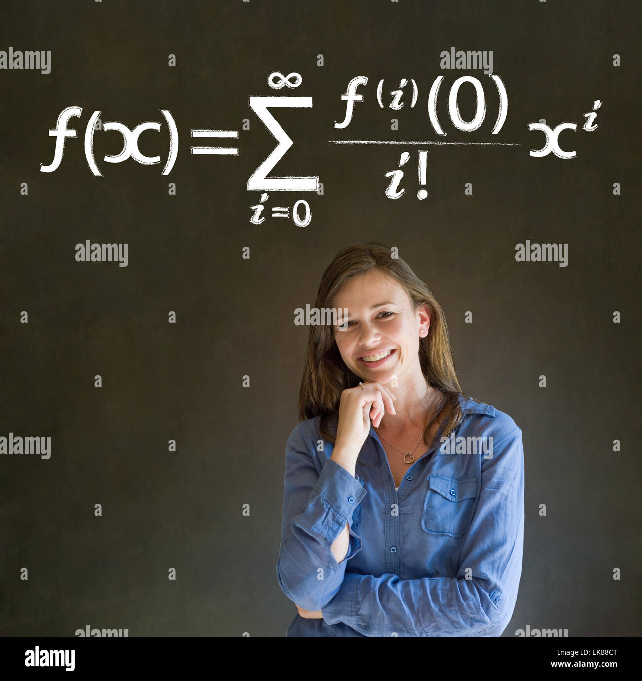 Learn math or maths teacher with chalk background Stock Photo - Alamy