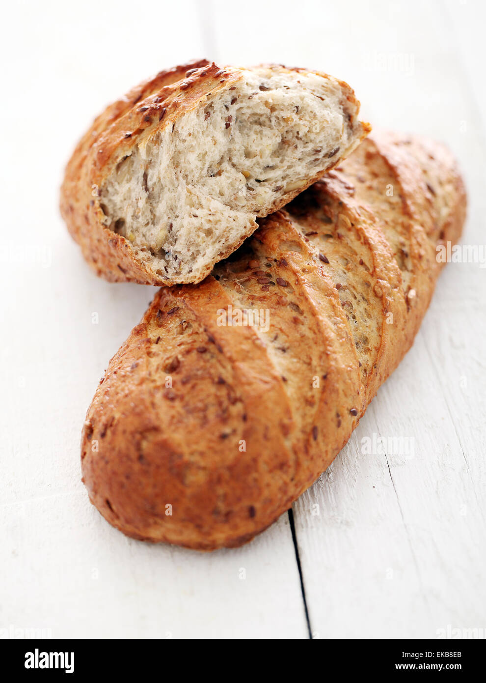 Homemade crunchy bread with grains Stock Photo - Alamy