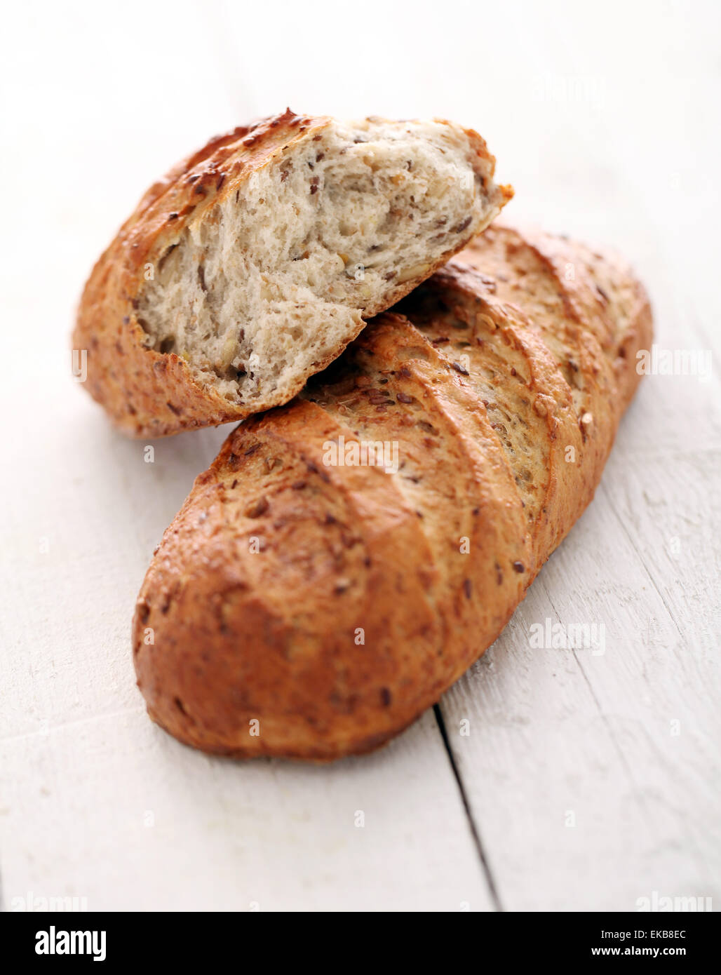 Homemade crunchy bread with grains Stock Photo - Alamy