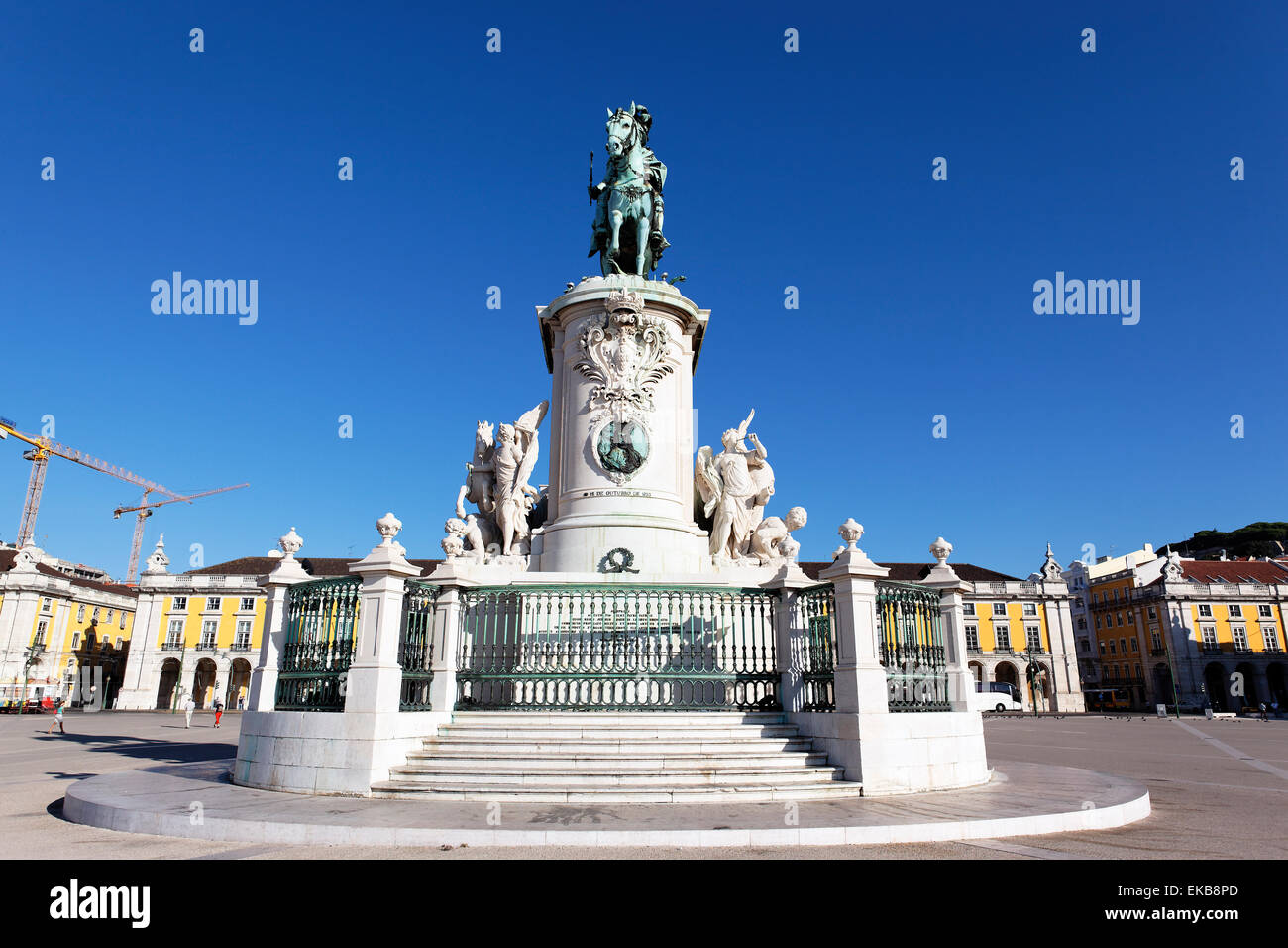 famous statue on commerce square Stock Photo - Alamy