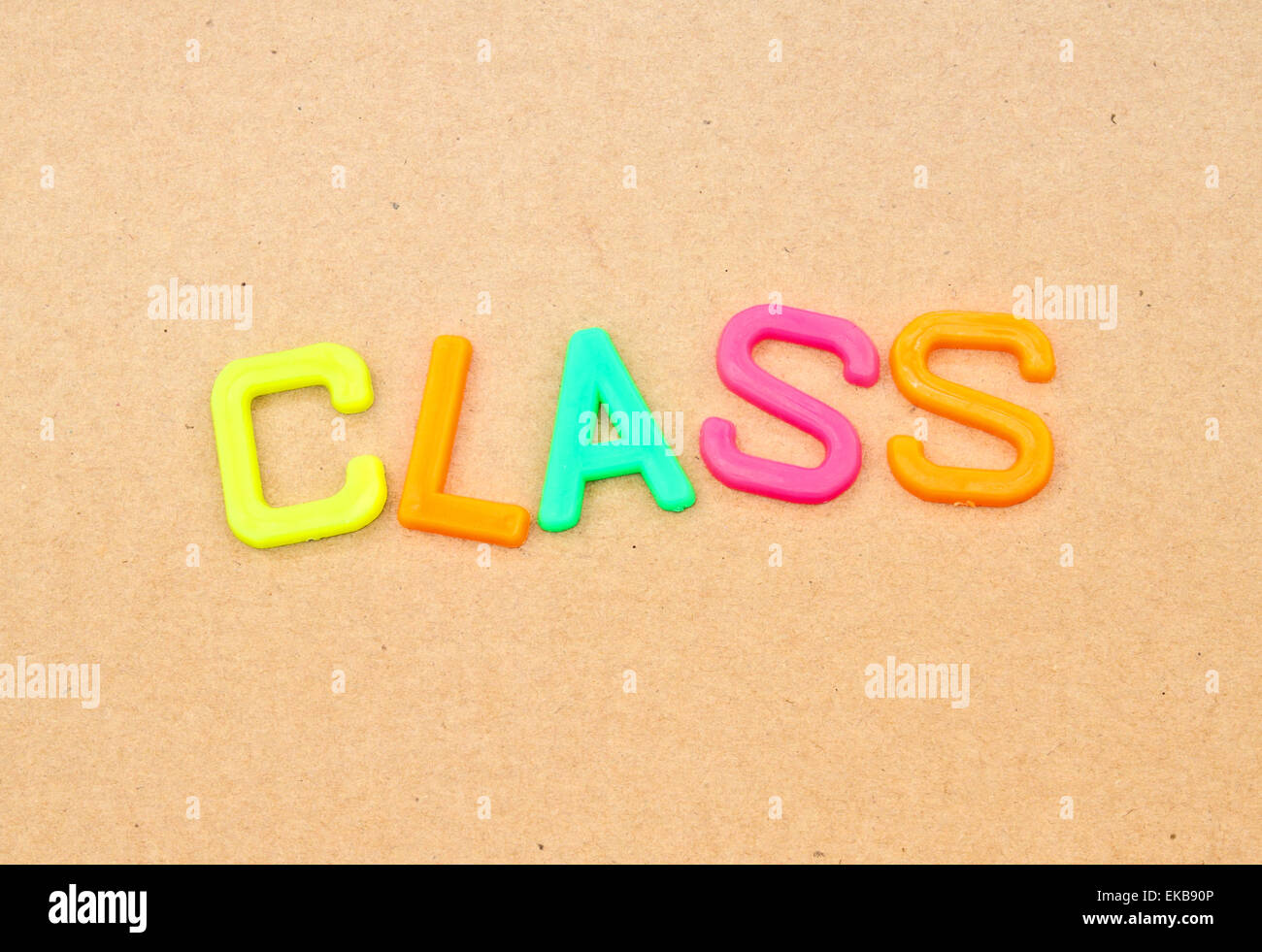 Class in colorful toy letters on paper background Stock Photo - Alamy