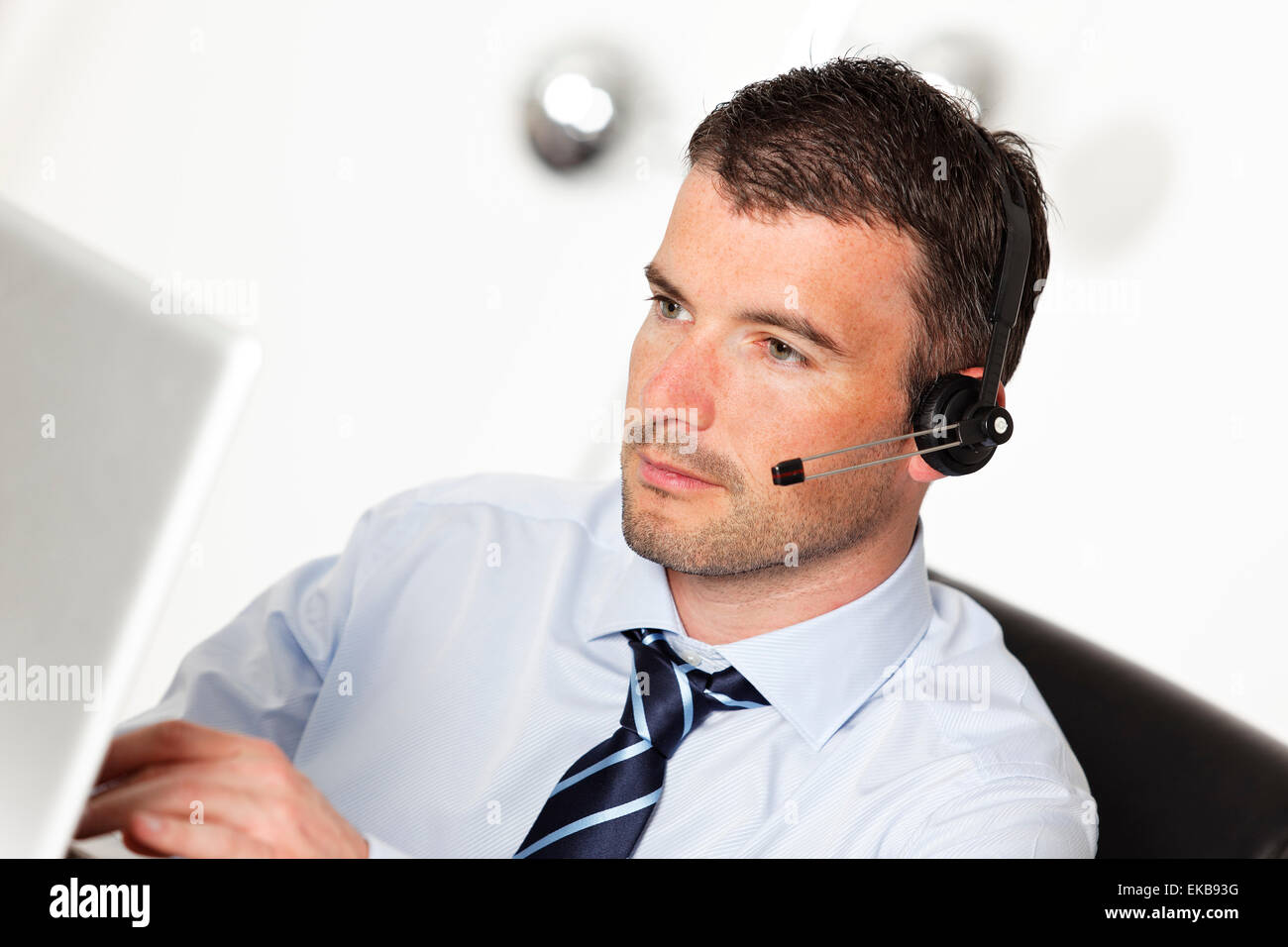 man with headset Stock Photo - Alamy