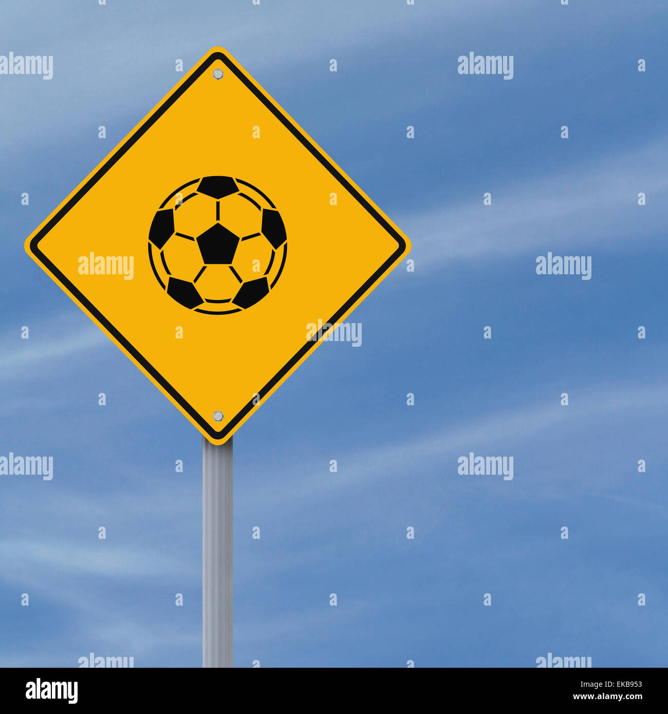 Football Road Sign Stock Photo - Alamy