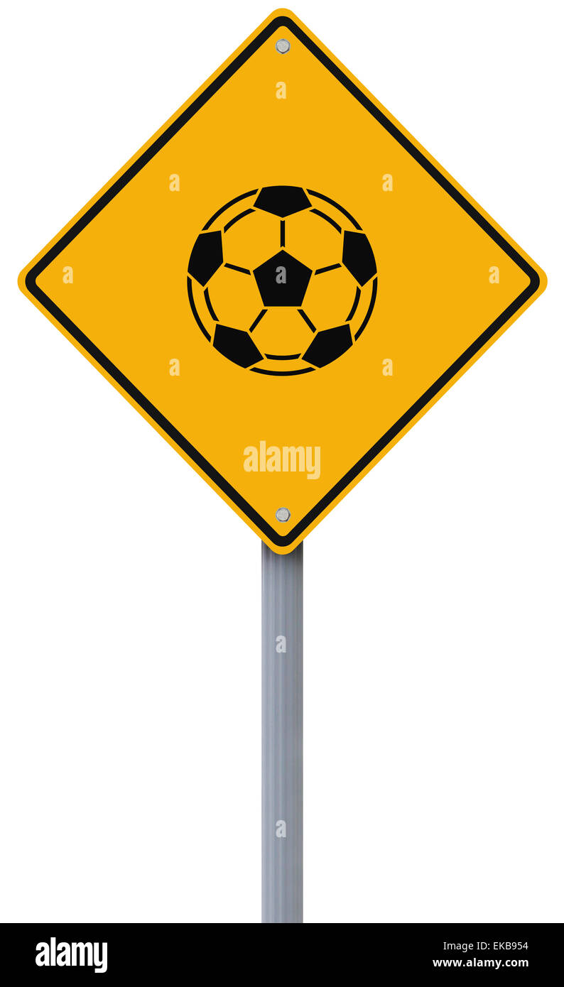 Football Road Sign Stock Photo - Alamy