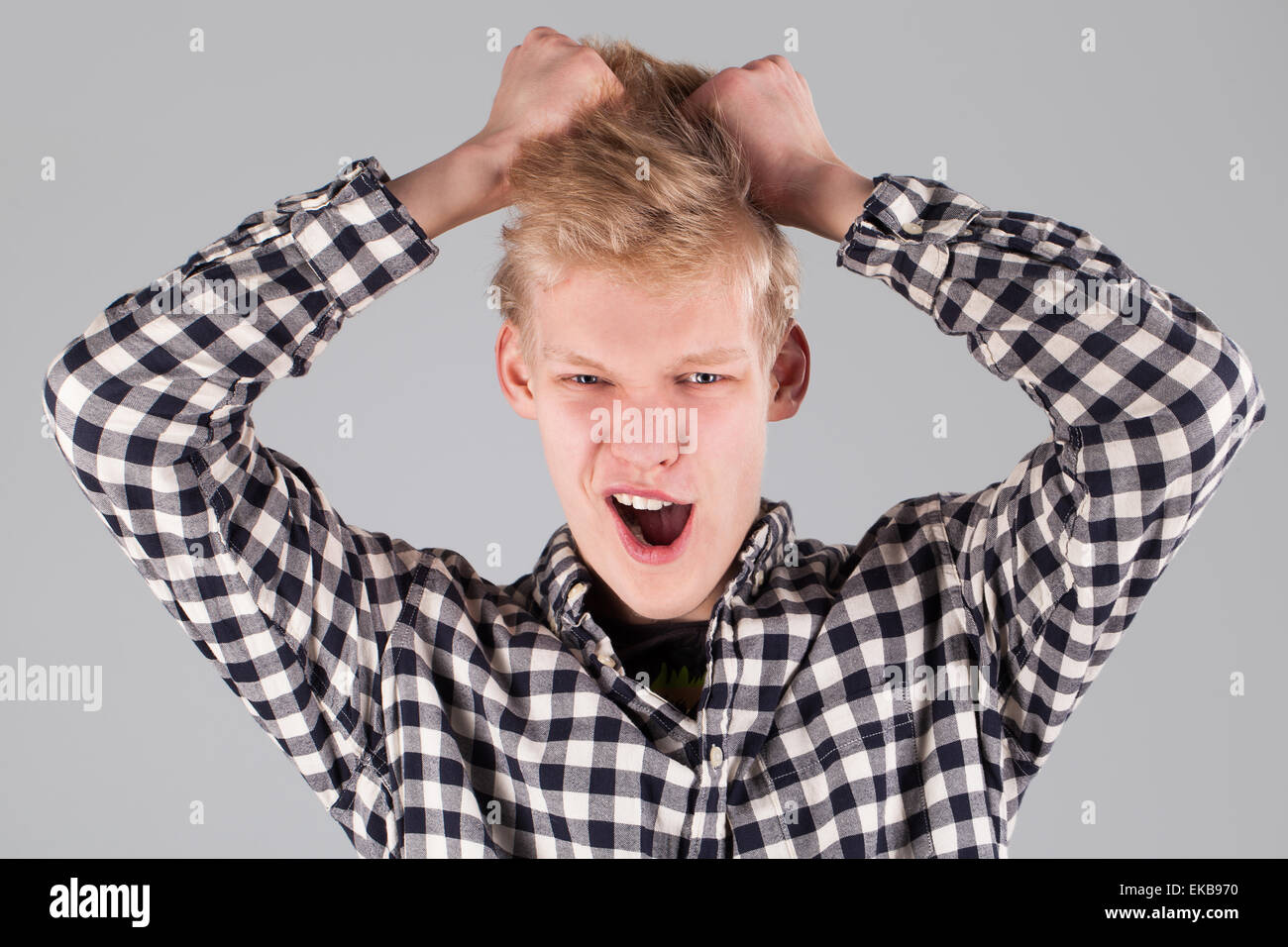 Model with hand over head hi-res stock photography and images - Alamy