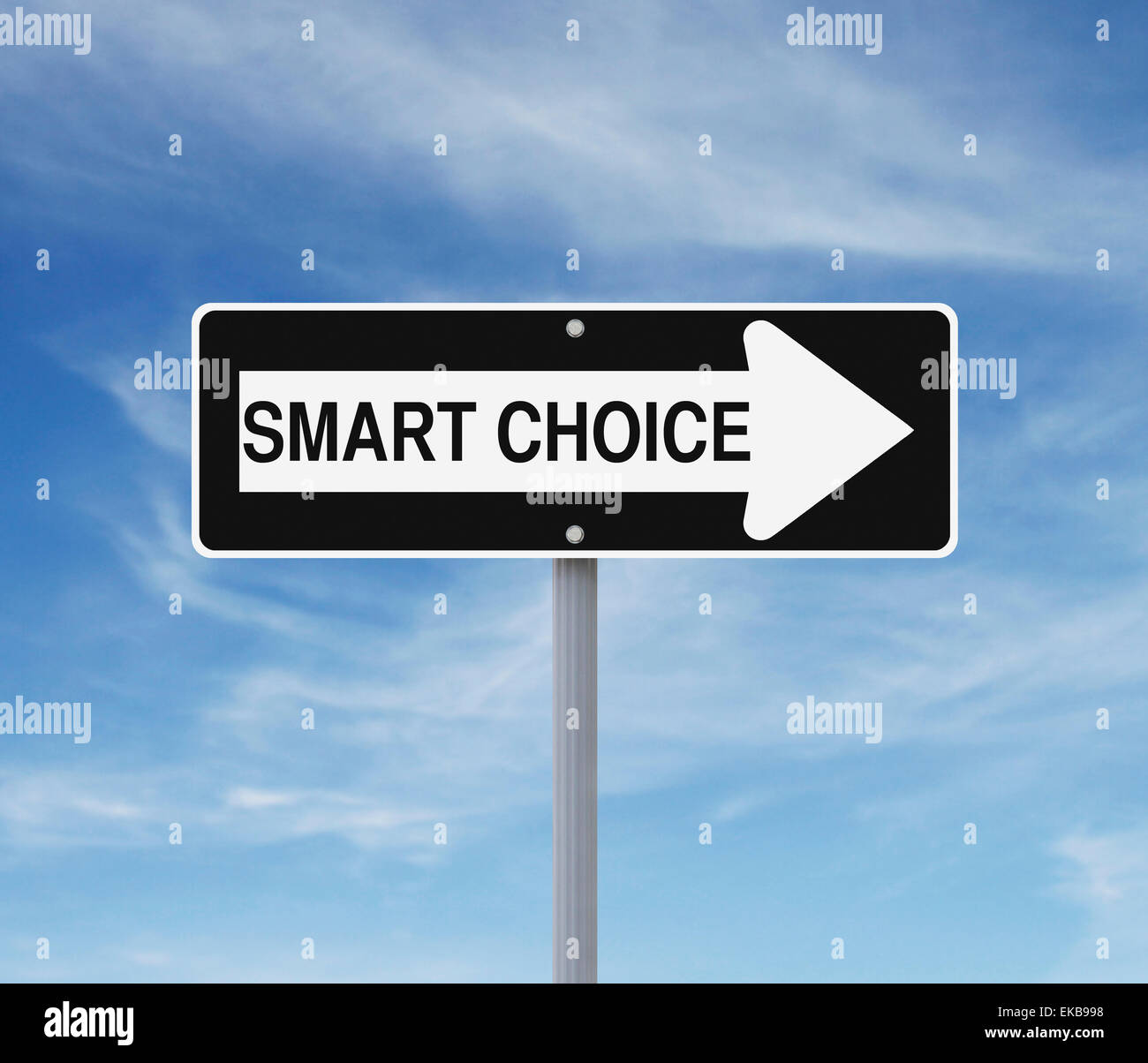 Smart Choice This Way Stock Photo - Alamy