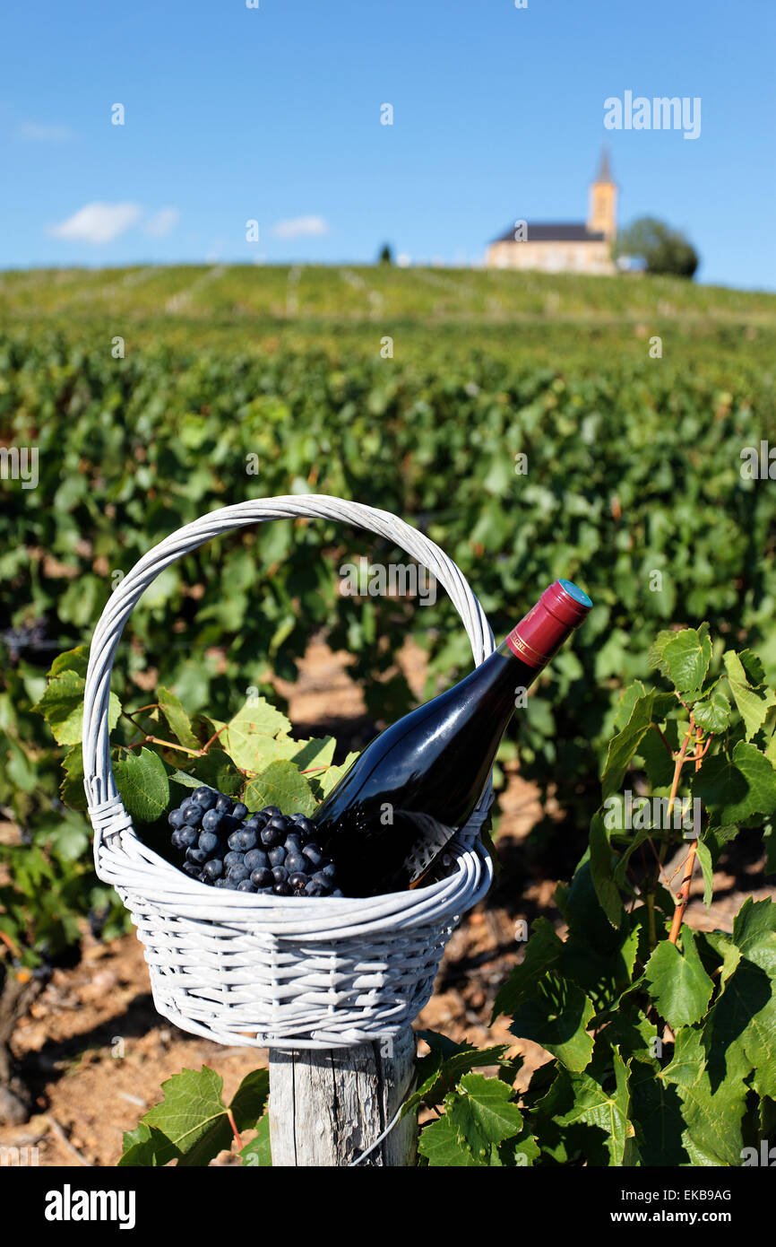 wine bottle and church Stock Photo - Alamy