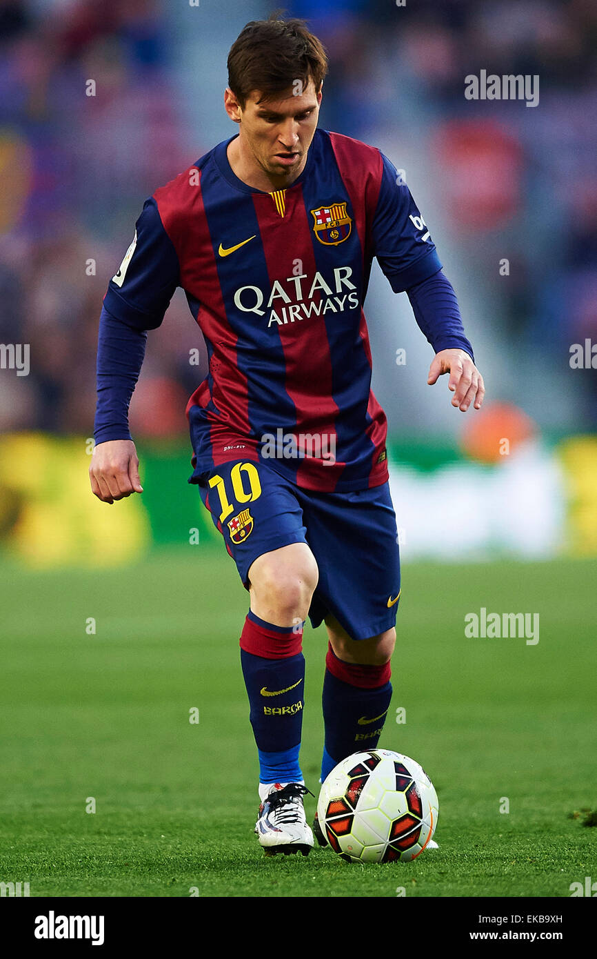 Lionel Messi (FC Barcelona), during La Liga soccer match between FC ...