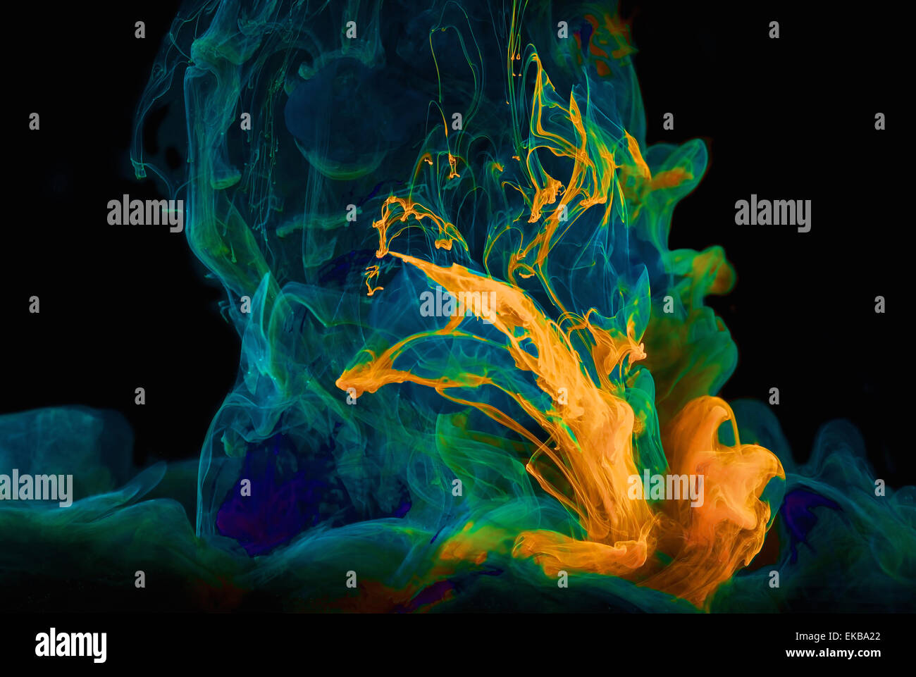Inks in water, color abstraction Stock Photo - Alamy