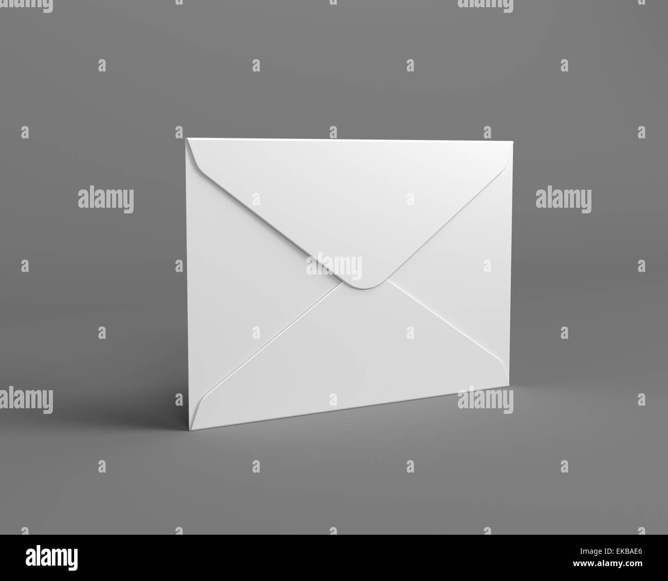 White Mail Envelope on the Gray Background Stock Photo - Alamy