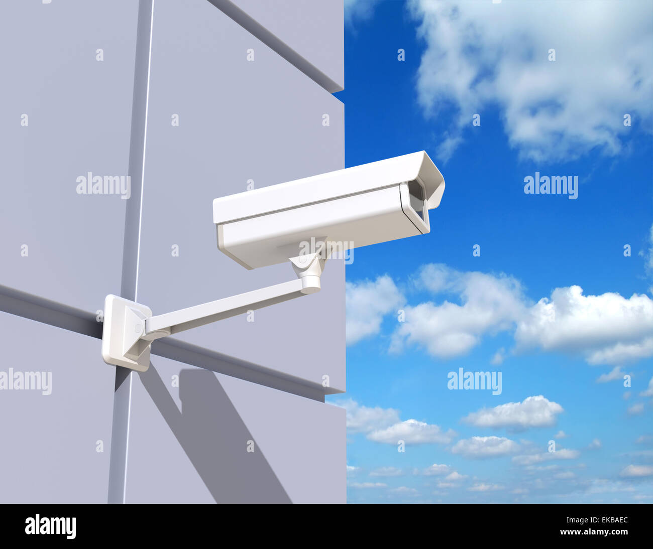 Security Camera Mounted on the Facade of the Building Stock Photo - Alamy