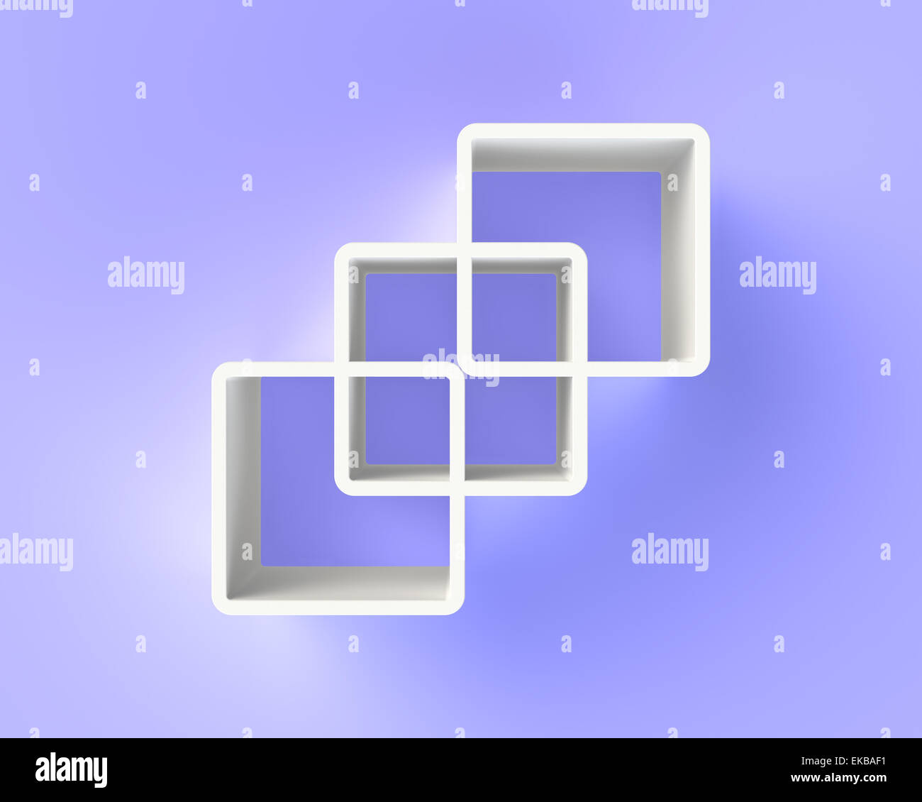 Modern White Abstract Book Shelf on the Wall Stock Photo - Alamy