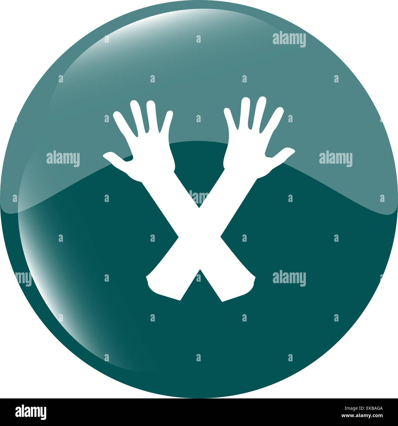 web button hand icon on white Stock Photo - Alamy
