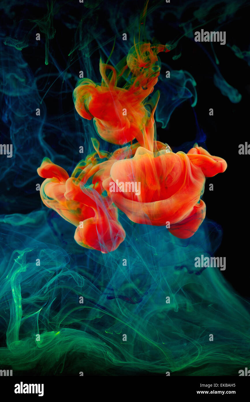 Inks in water, color abstraction Stock Photo - Alamy