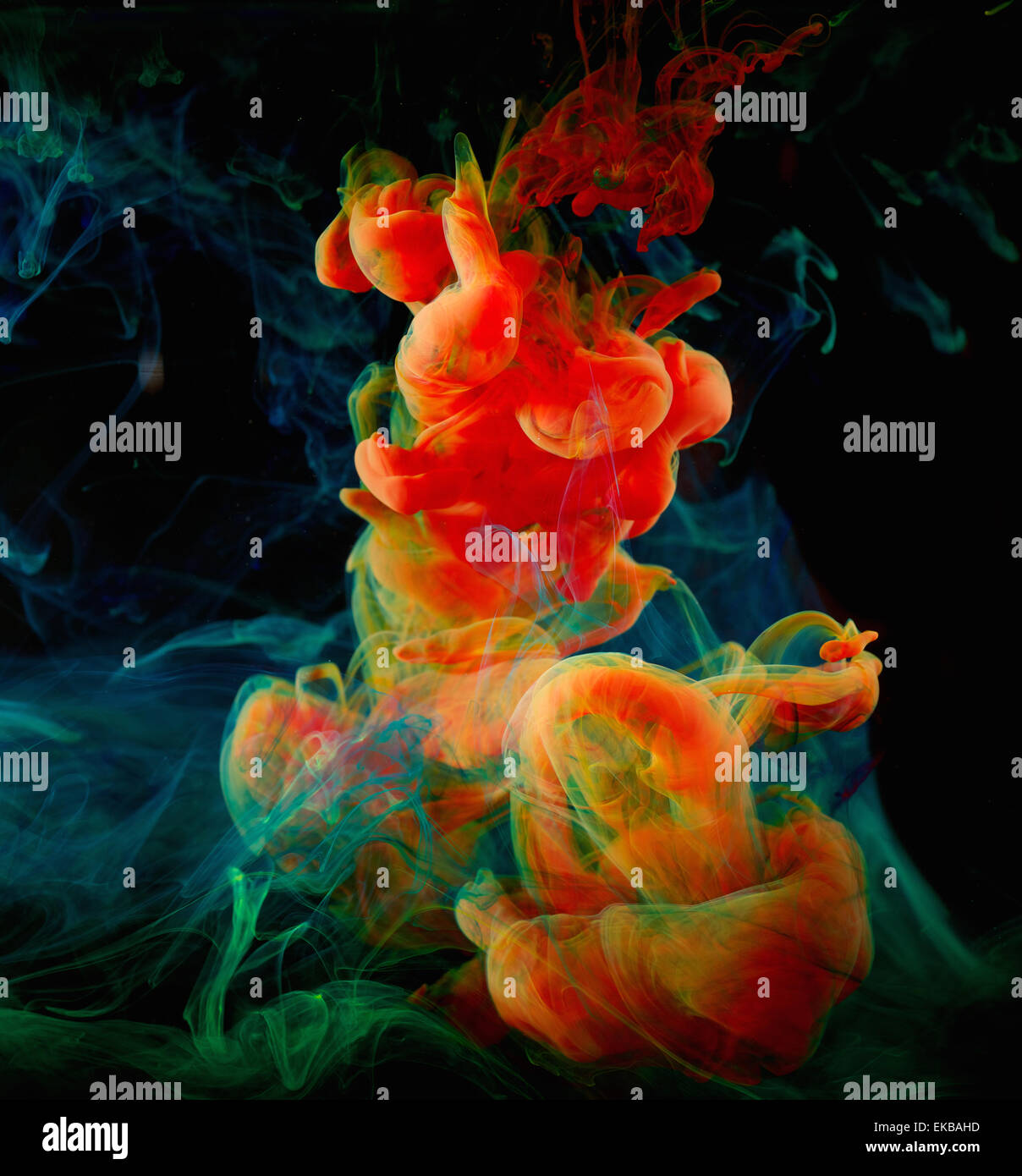 Inks in water, color abstraction Stock Photo - Alamy