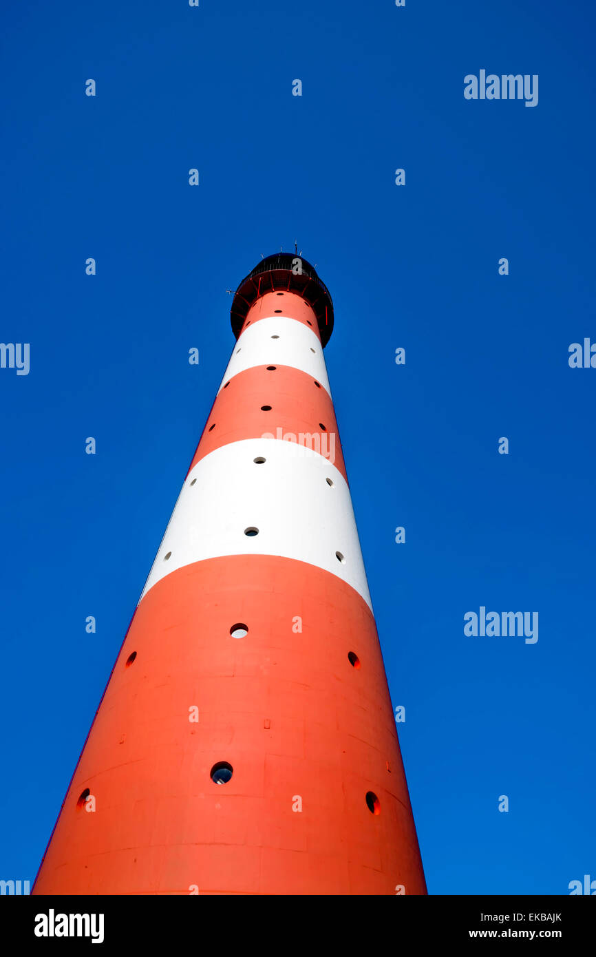 Vertical Lighthouse Westerhever Stock Photo - Alamy