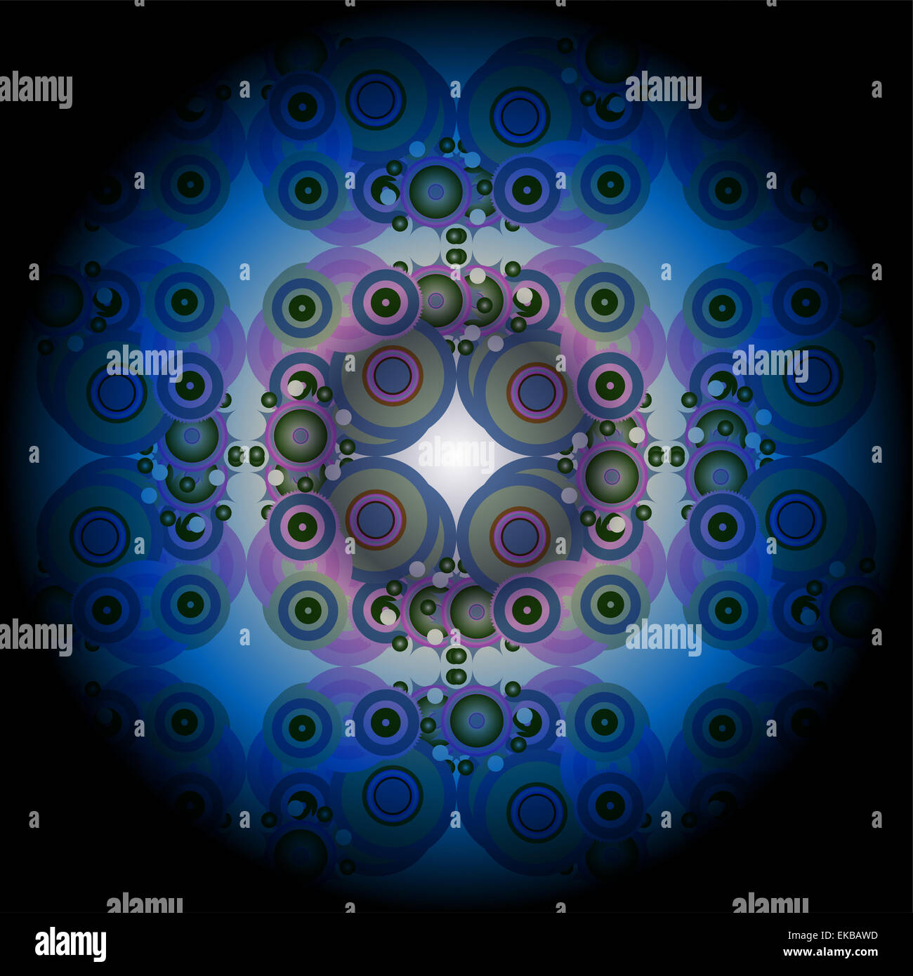 Blue abstract fractal pattern background Stock Photo - Alamy