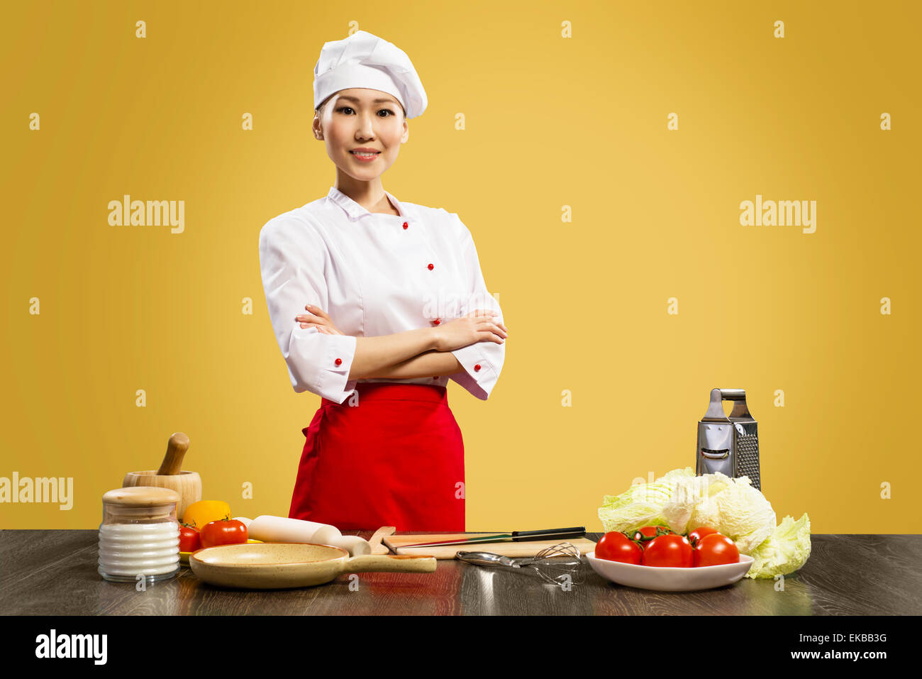 portrait of asian cook Stock Photo - Alamy
