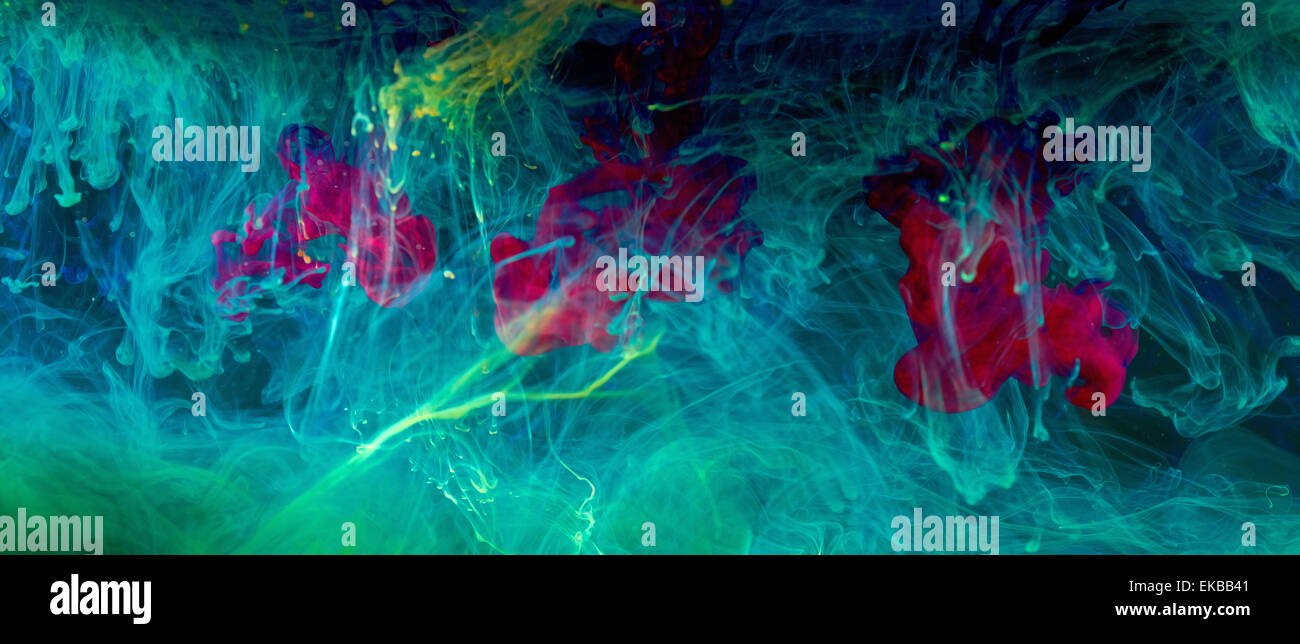 Colored inks in water hi-res stock photography and images - Alamy
