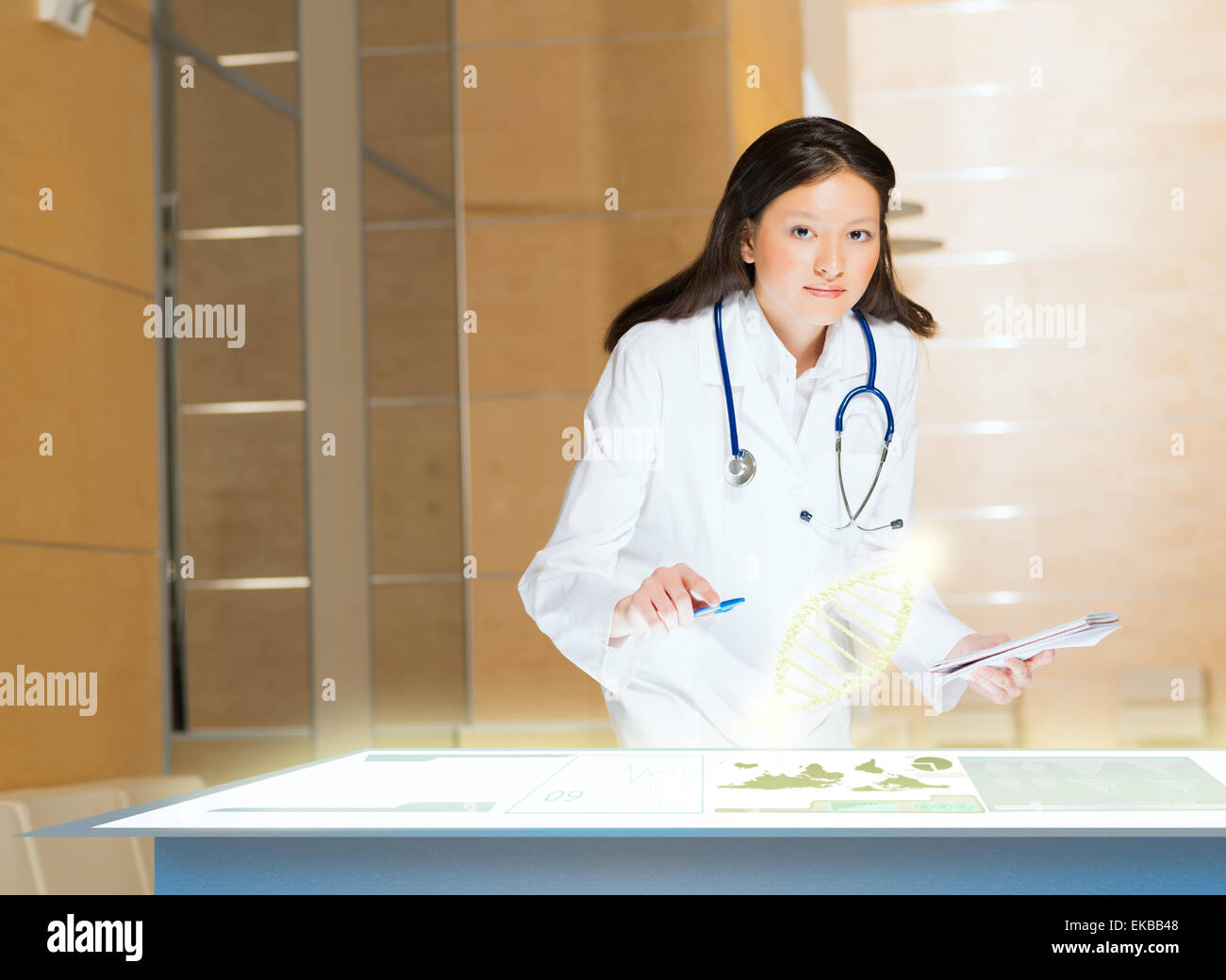 young woman doing research Stock Photo - Alamy