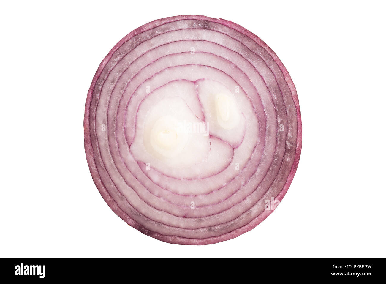Cross section of red onion isolated on white background Stock Photo - Alamy