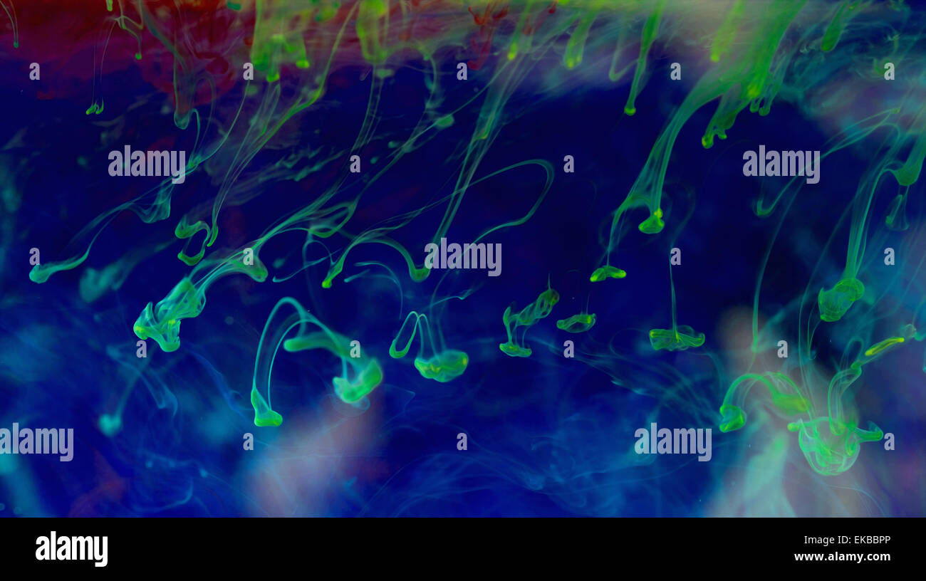 Colored inks in water hi-res stock photography and images - Alamy
