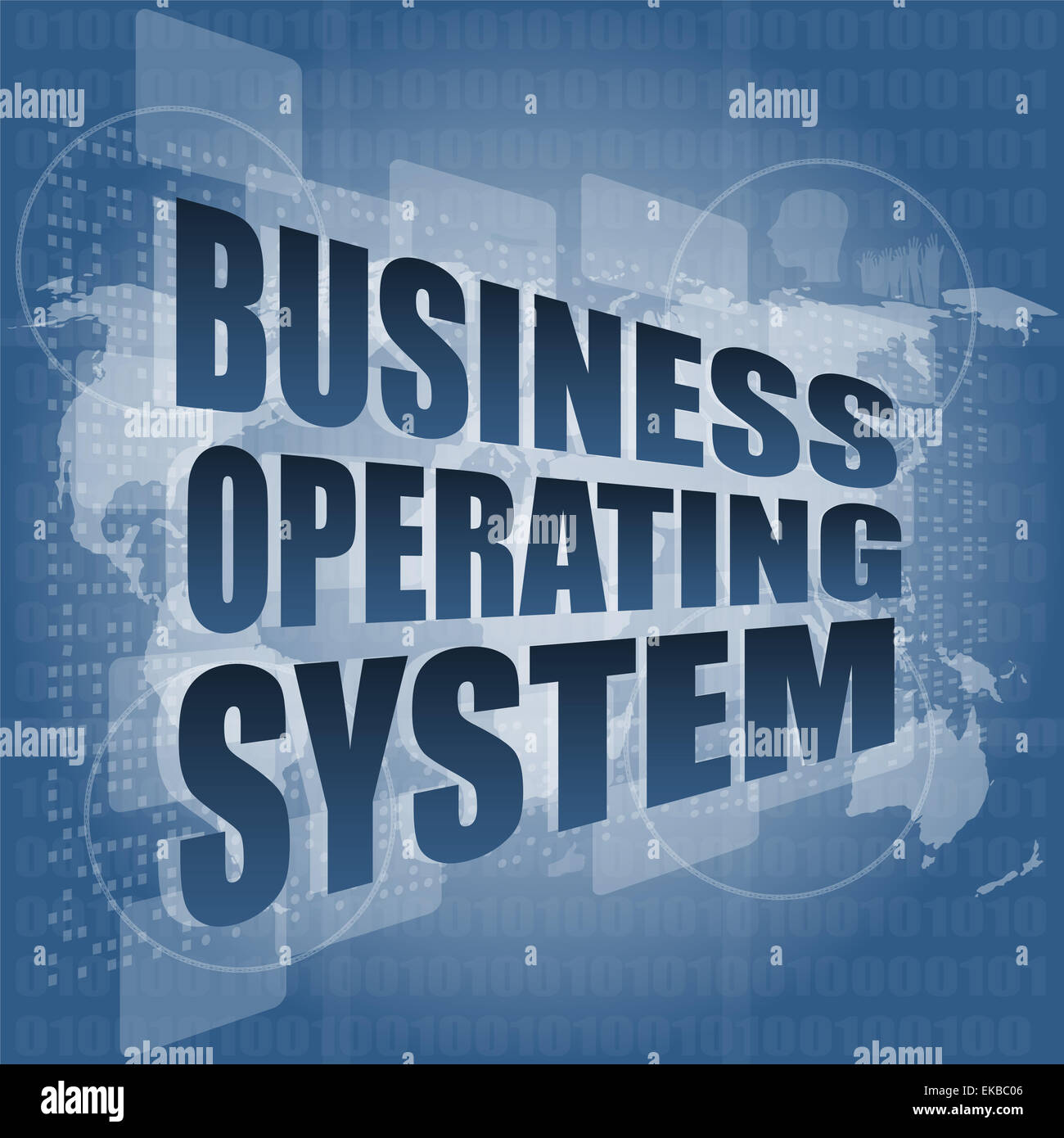 business operating system word on digital touch screen Stock Photo - Alamy