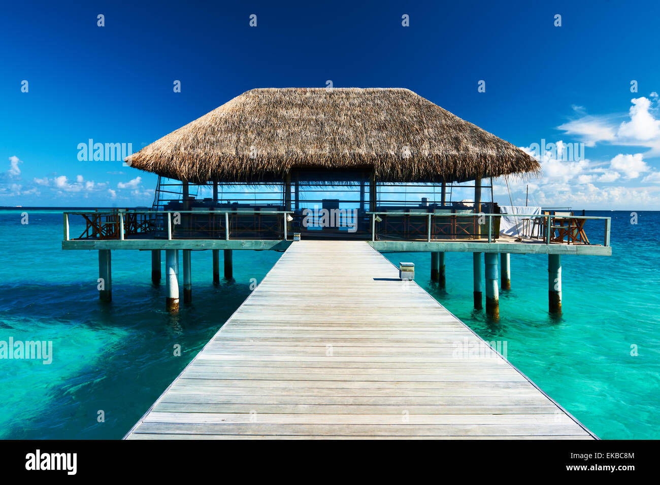 Beautiful beach with jetty Stock Photo - Alamy