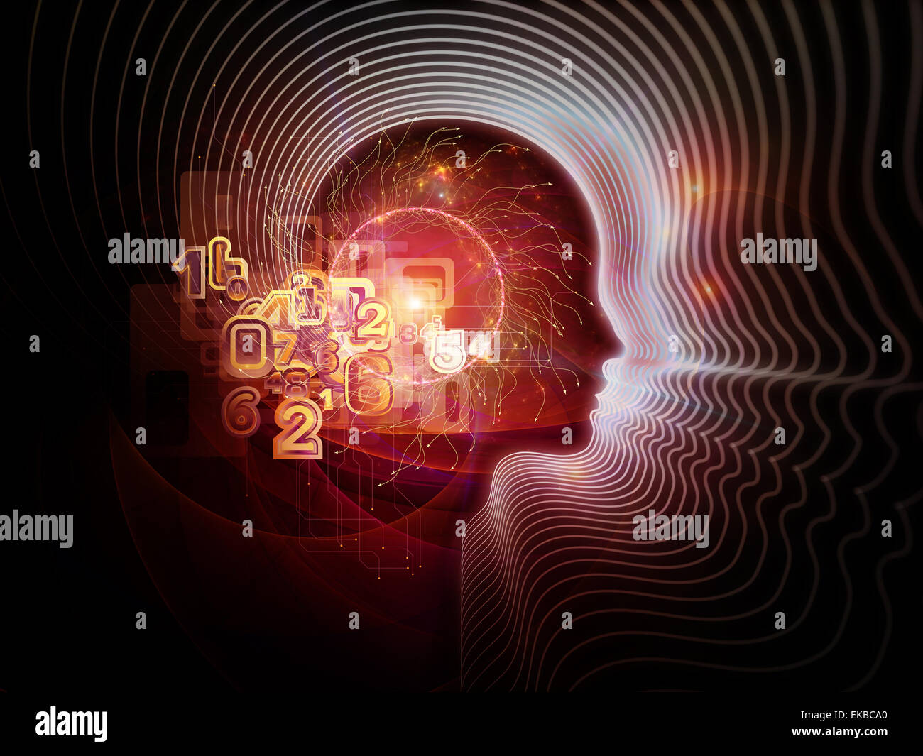 Visualization of Human Technology Stock Photo - Alamy