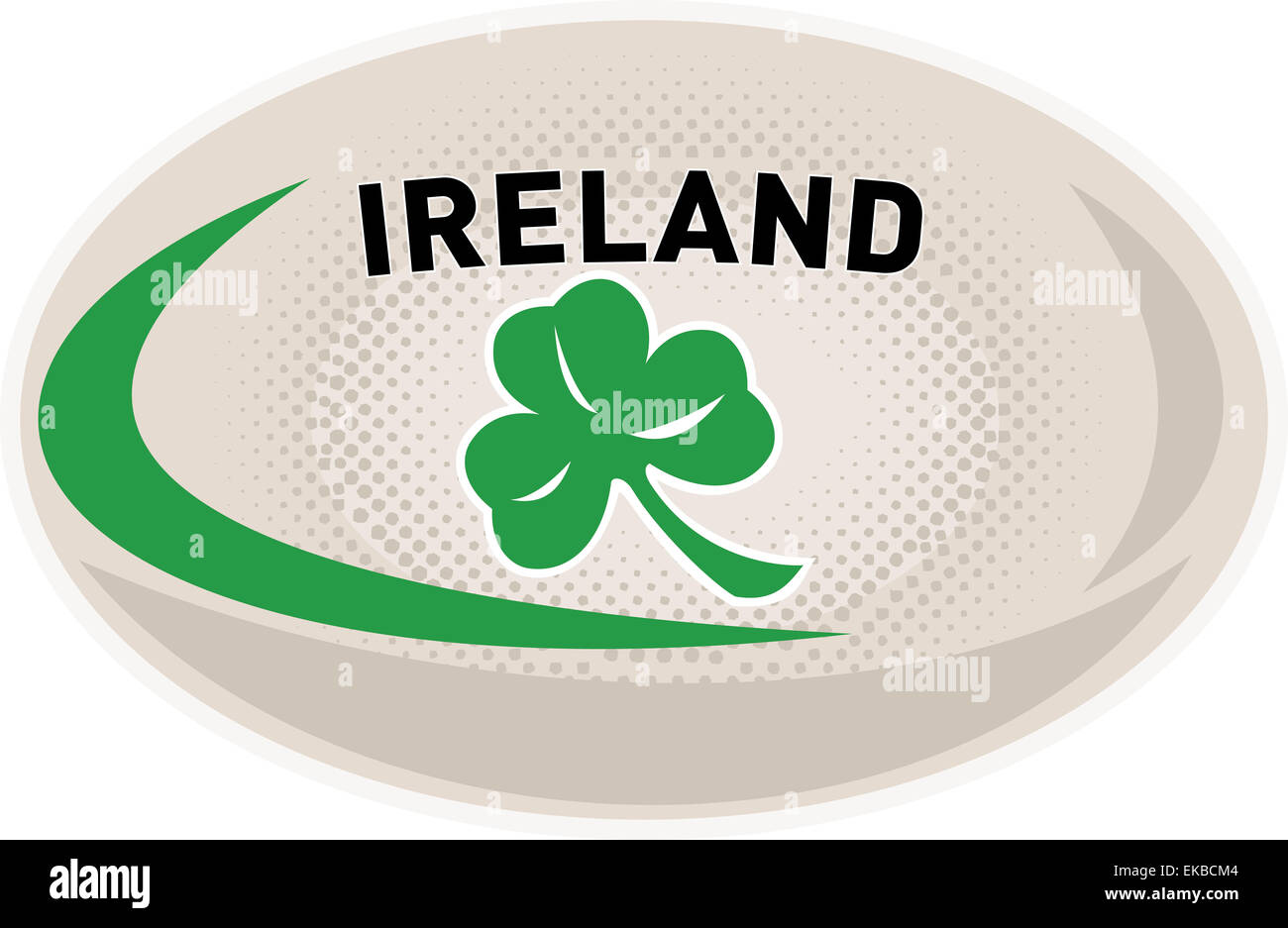 Rugby Ball Ireland Shamrock Stock Photo - Alamy