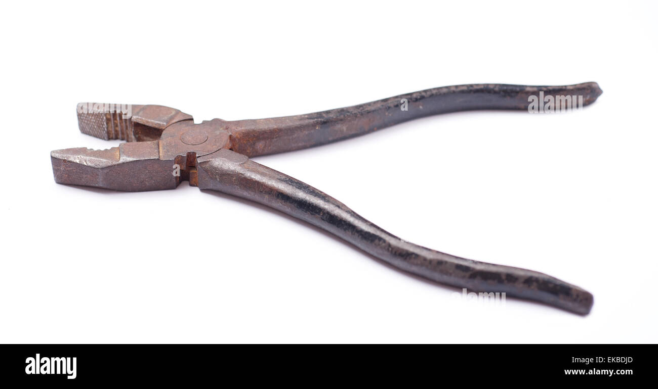 old rusty pliers Stock Photo - Alamy
