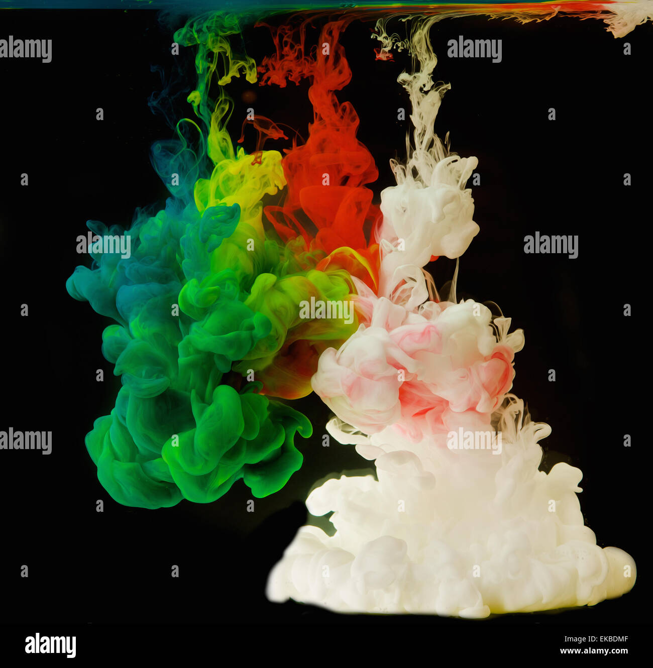 Inks in water, color abstraction Stock Photo - Alamy