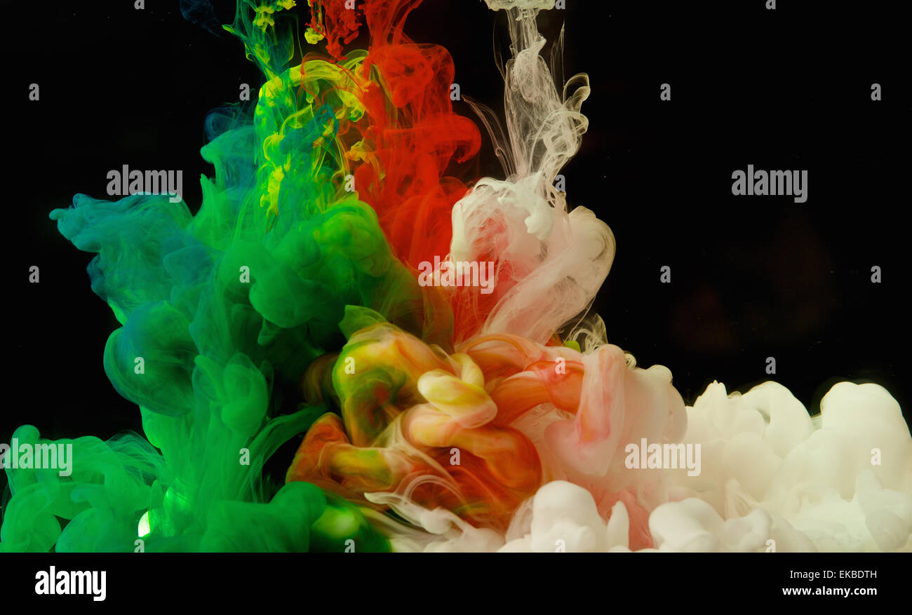 Inks in water, color abstraction Stock Photo - Alamy