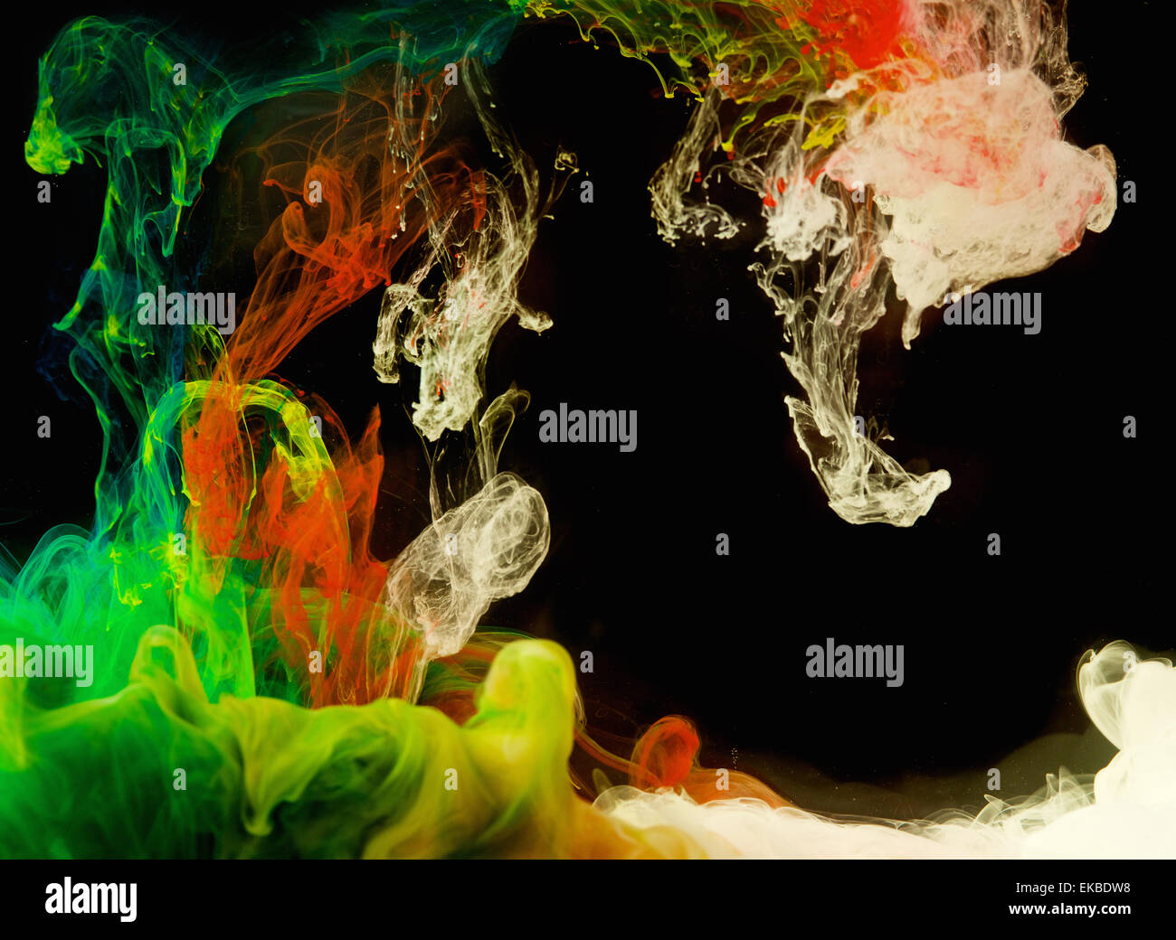 Inks in water, color abstraction Stock Photo - Alamy