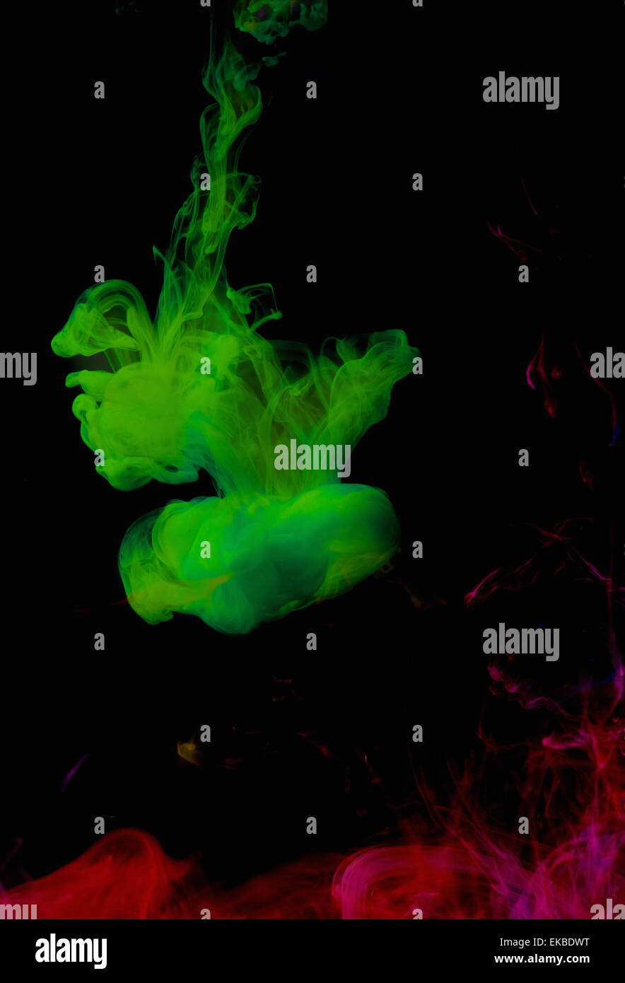 Inks in water, color abstraction Stock Photo - Alamy