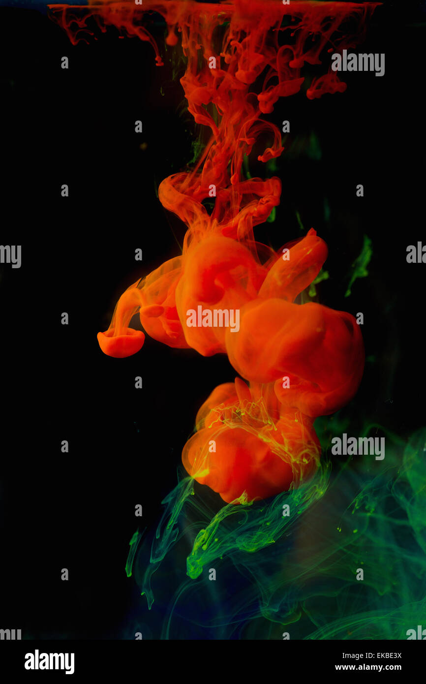 Inks in water, color abstraction Stock Photo - Alamy