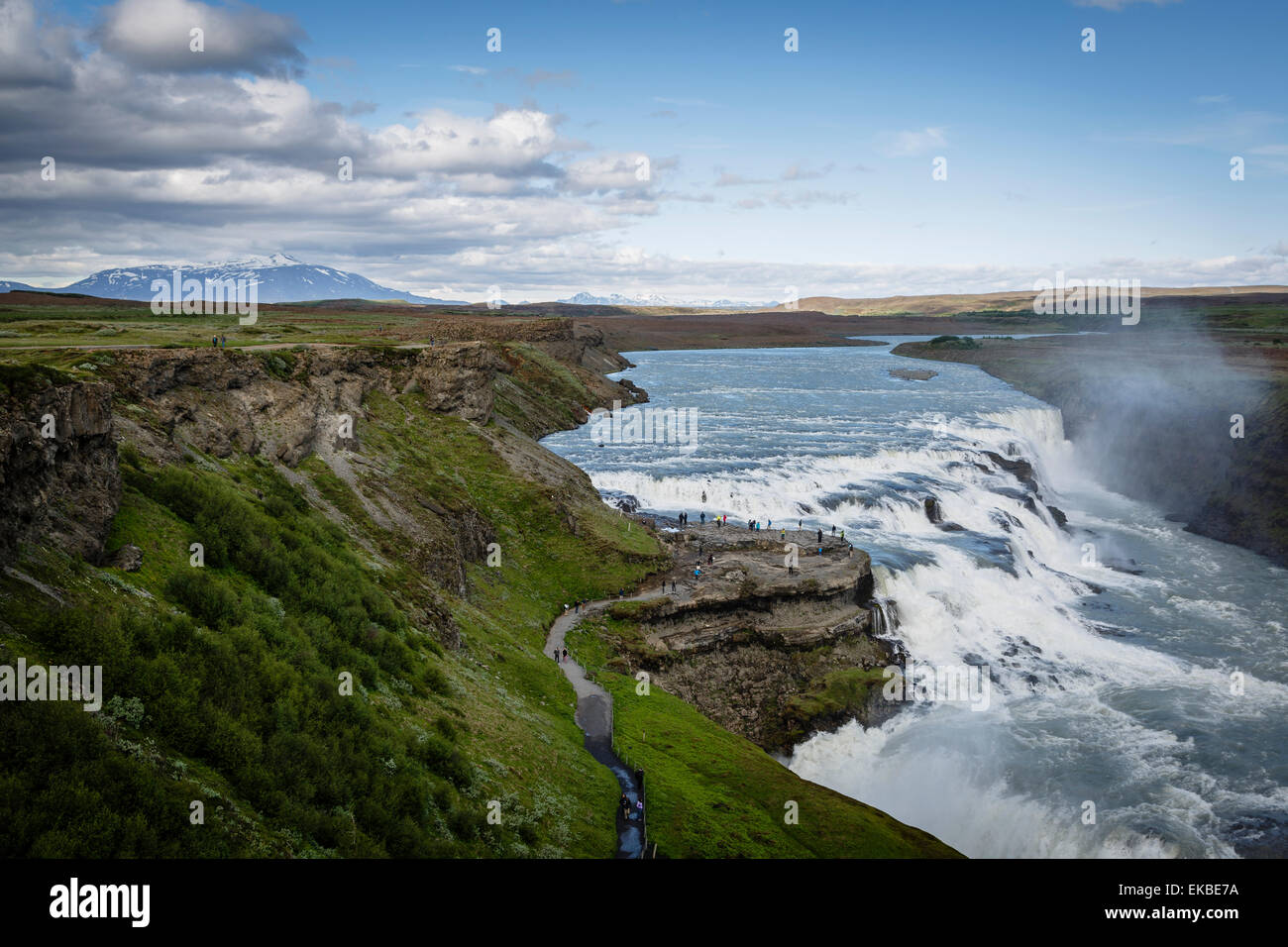 Gullfoss waterfall, Golden Circle, Iceland, Polar Regions Stock Photo ...