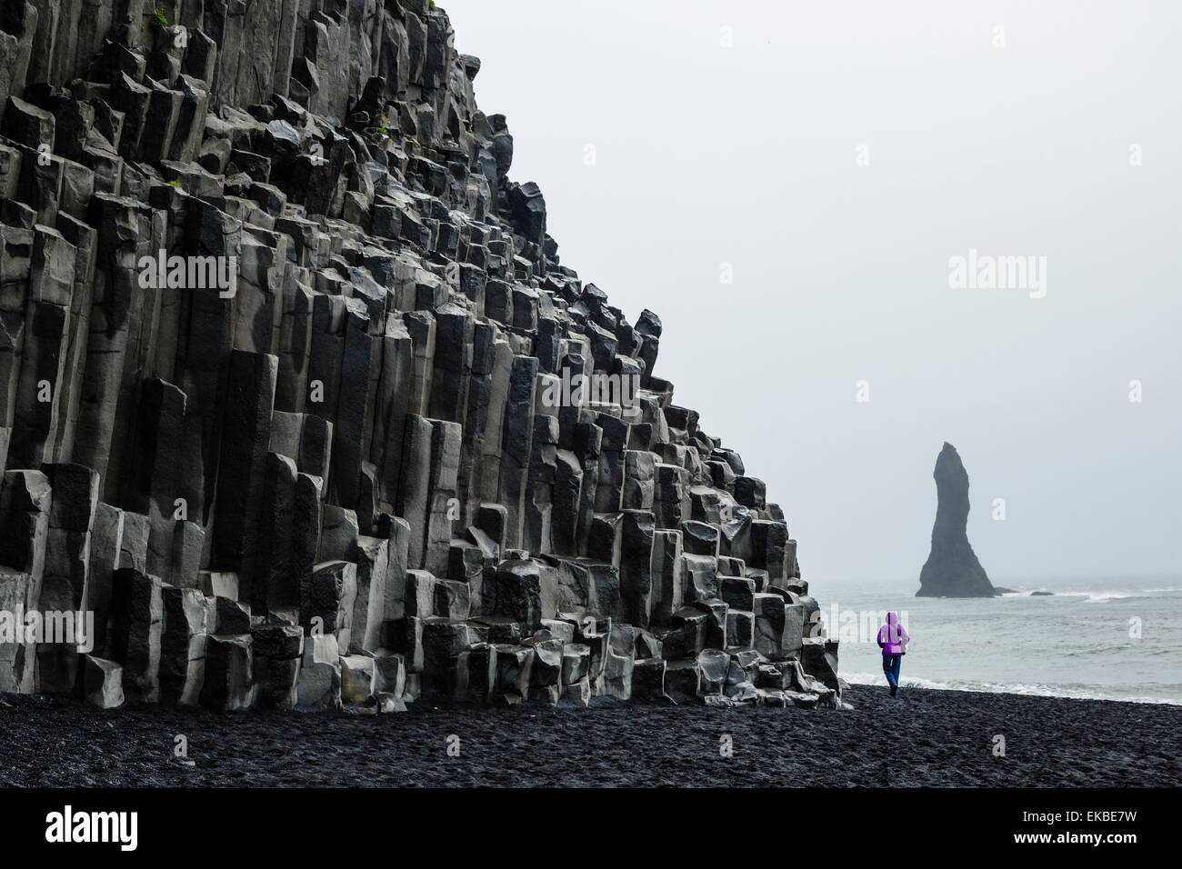 Basalt columns at the beach, Vik i Myrdal, Iceland, Polar Regions Stock ...