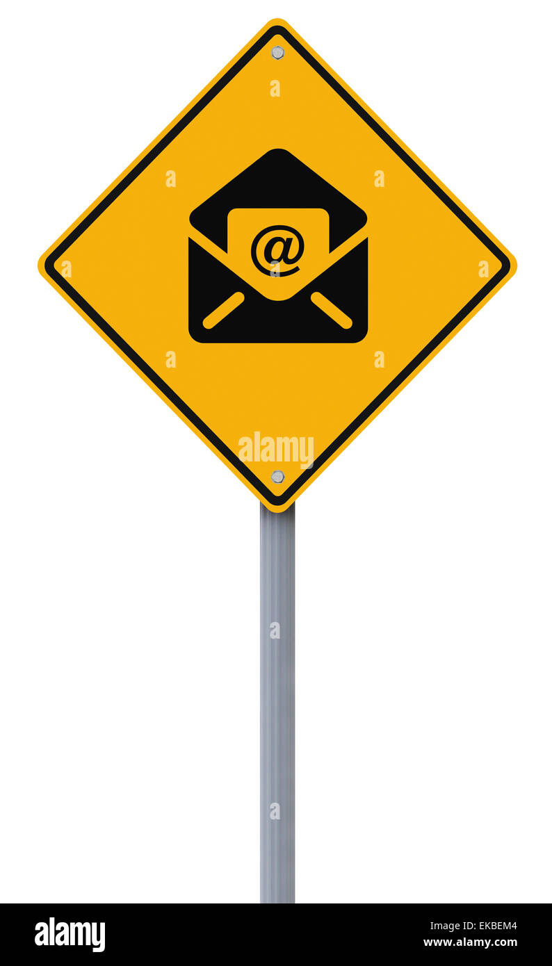 E-mail Road Sign Stock Photo - Alamy