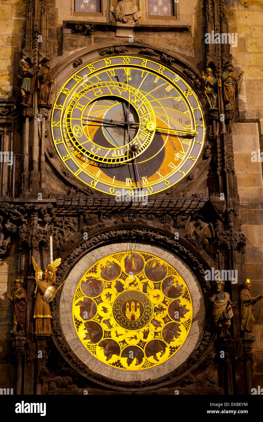 Astronomical Clock on the Town Hall, Old Town Square, UNESCO World ...