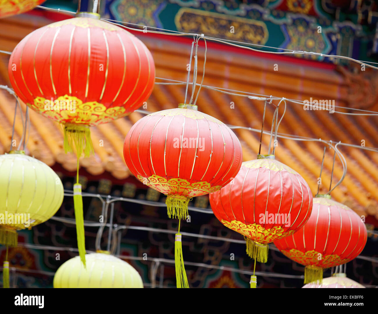 Rows Of Chinese Lantern Stock Photo - Alamy
