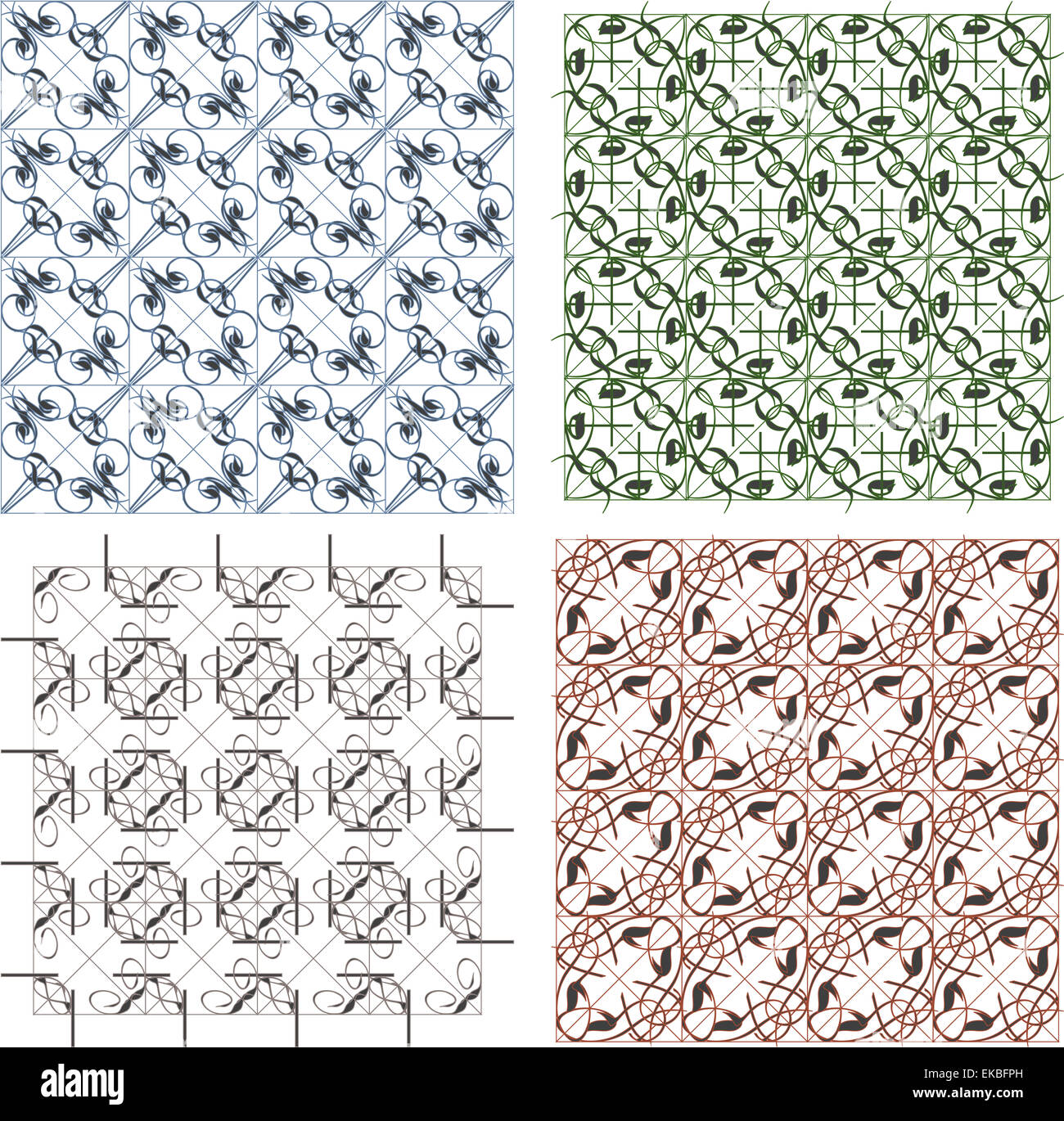 Seamless wallpaper set for retro background, old texture Stock Photo ...