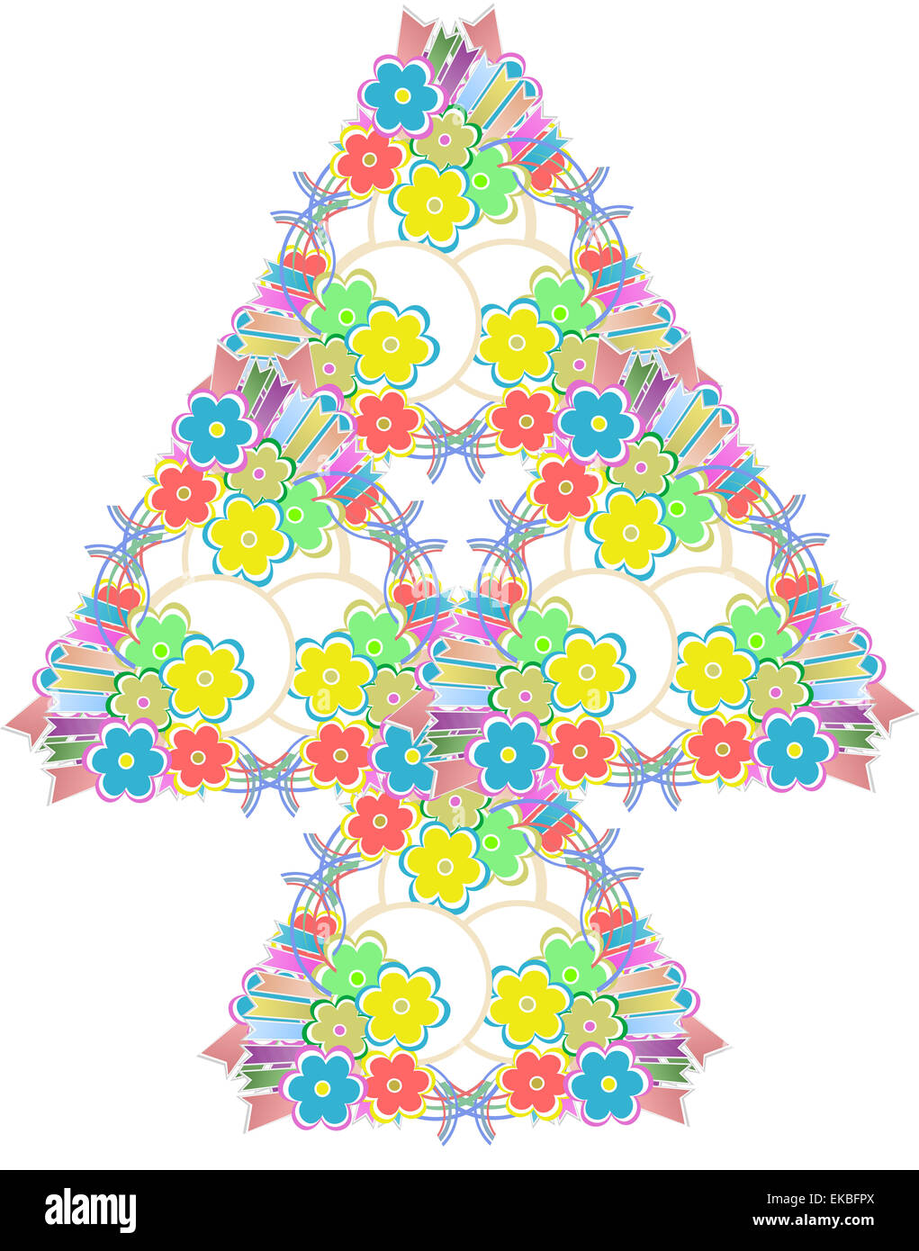 Abstract flowers tree Stock Photo - Alamy
