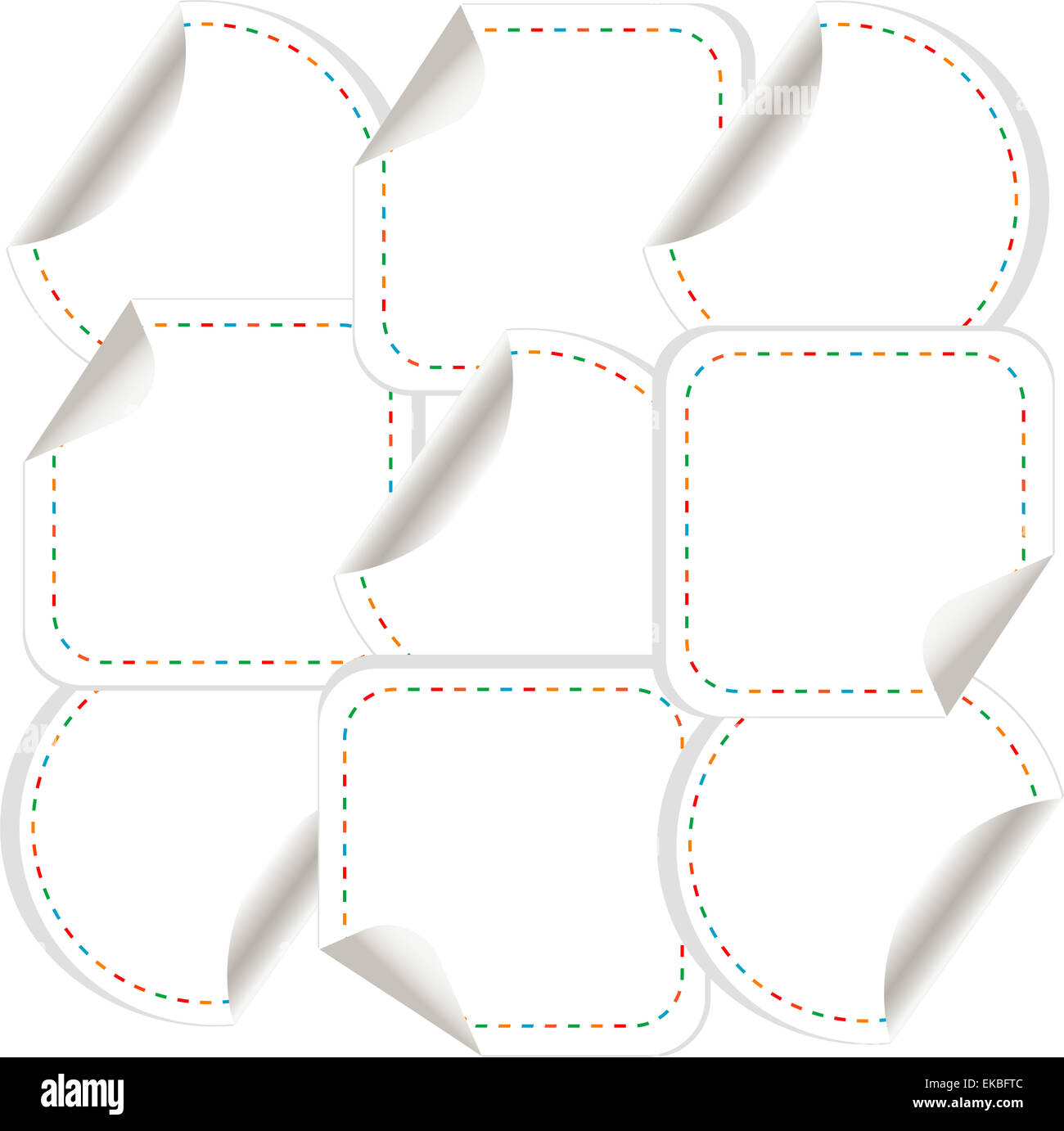 illustration of set of sticker and label Stock Photo - Alamy