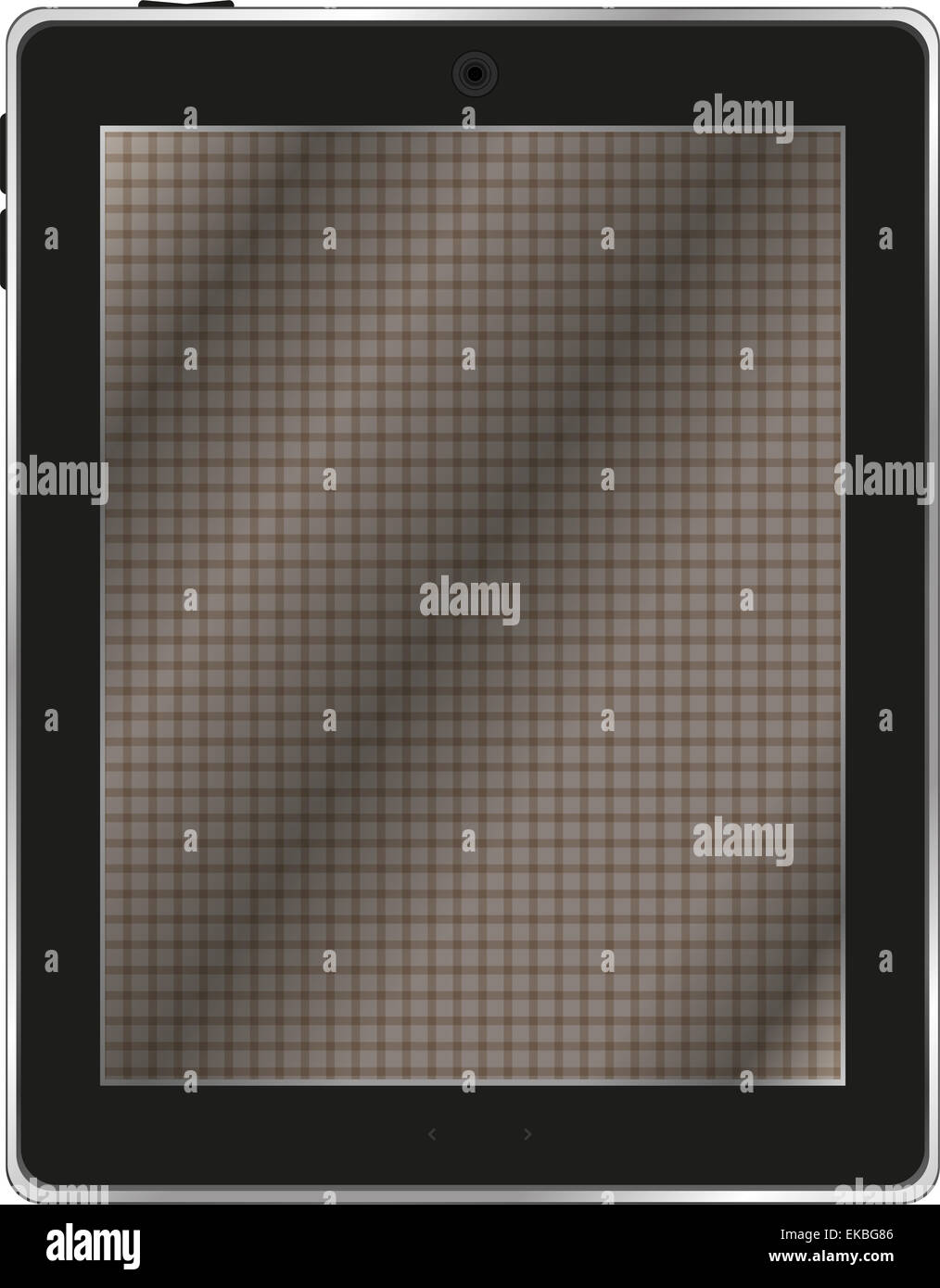 Black abstract tablet computer (tablet pc) on white background. Modern ...