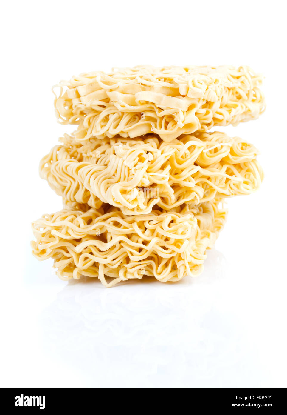 asian ramen instant noodles isolated on white background Stock Photo ...
