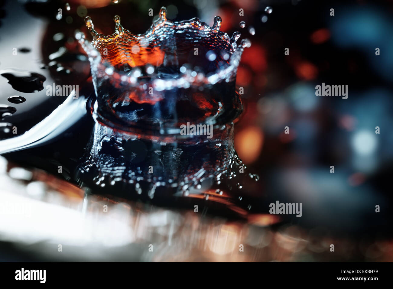 Liquid drop falling Stock Photo - Alamy